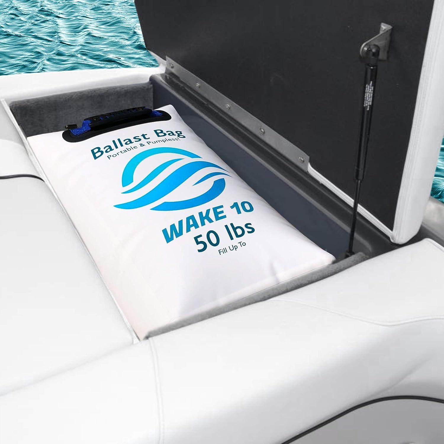 WAKE 10 Boat Ballast Bag - 50 lb. Portable Pumpless Solution for ...