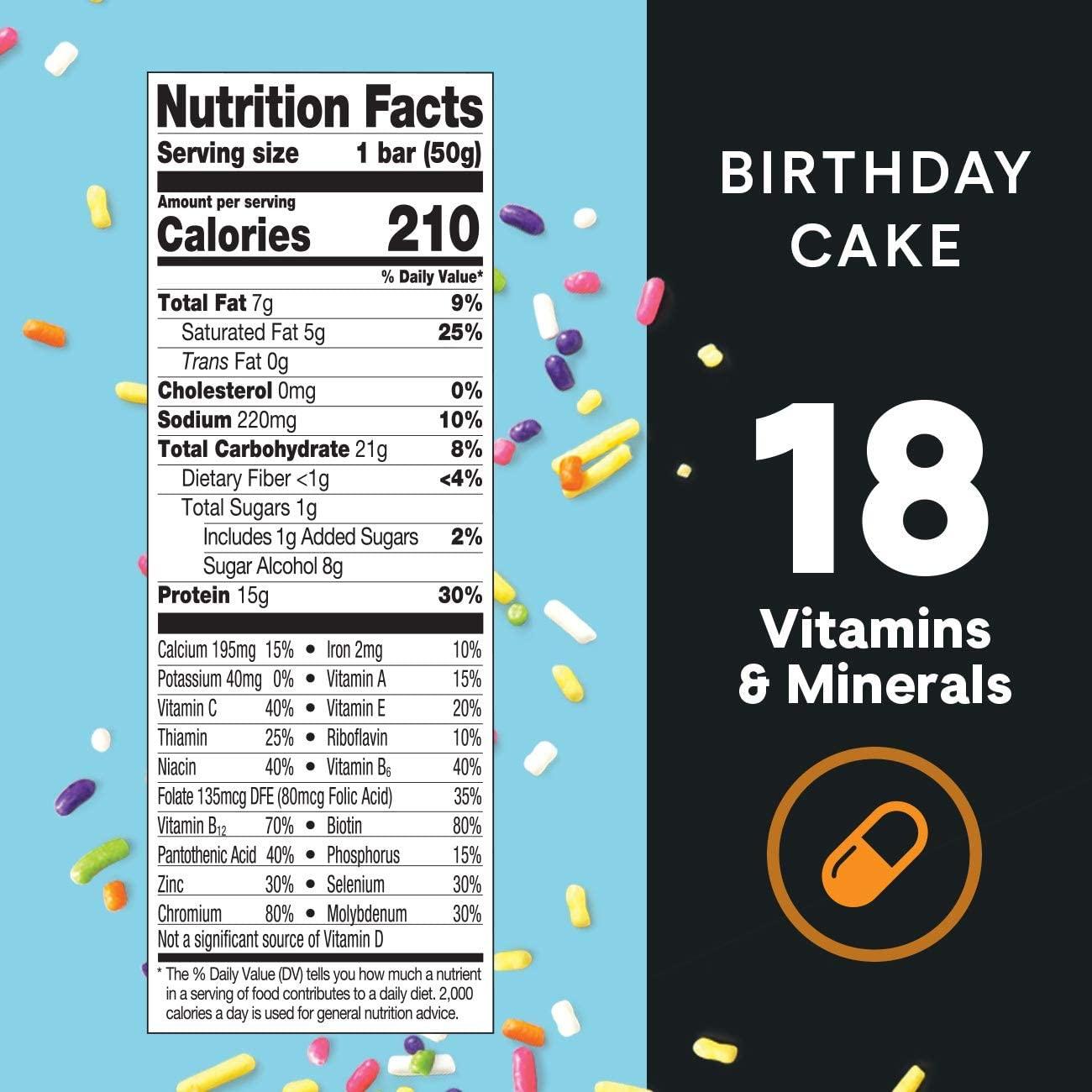 Zone PERFECT Macros Protein Bars Birthday Cake - 20 Count | Buy Now ...