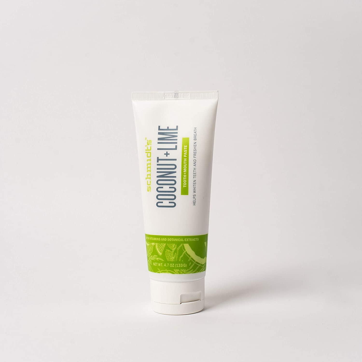 Schmidt's Coconut Lime Toothpaste | Whitening | Fluoride Free | 4.7 oz ...