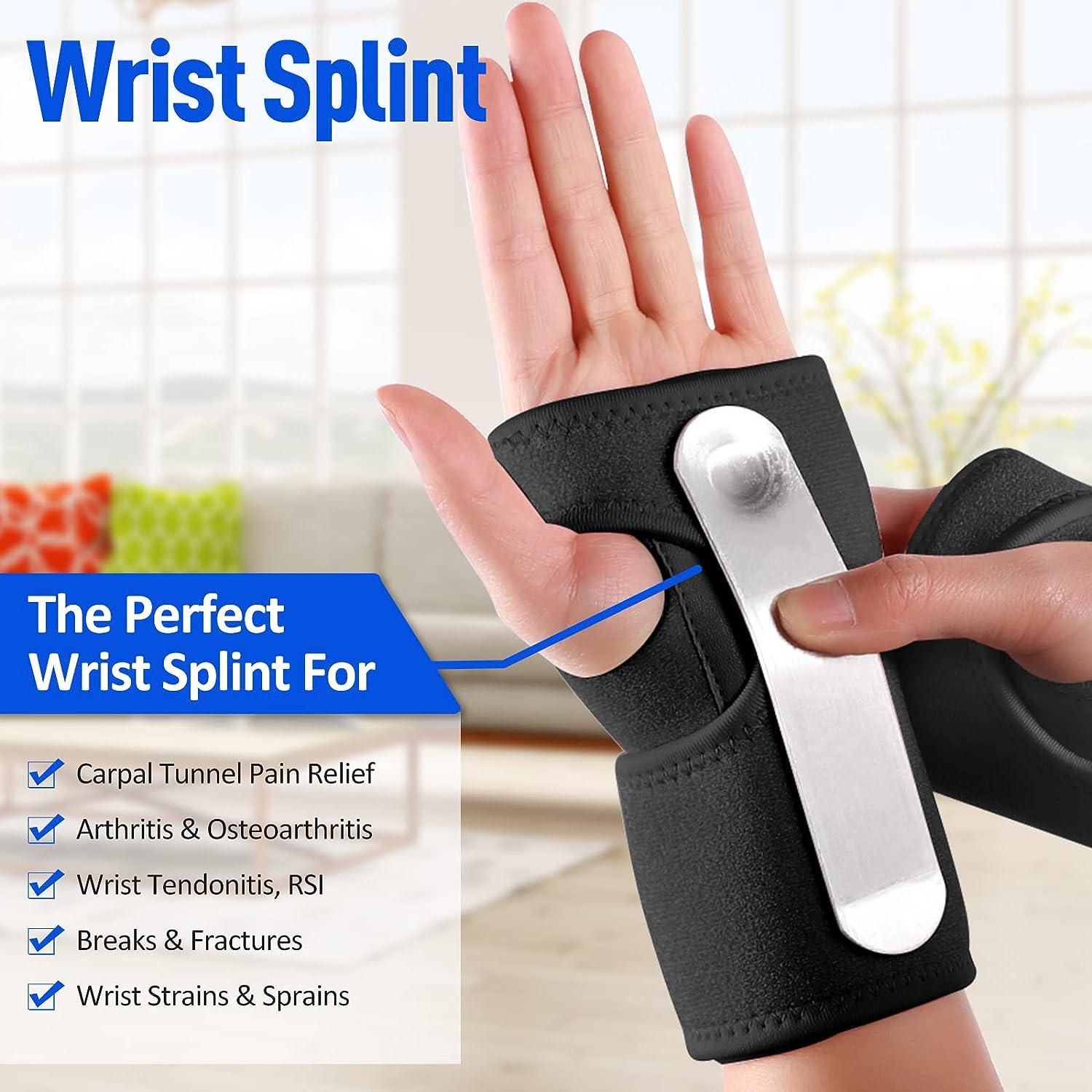 Fereesaoi Carpal Tunnel Wrist Brace Night Support - Left Hand Wrist ...
