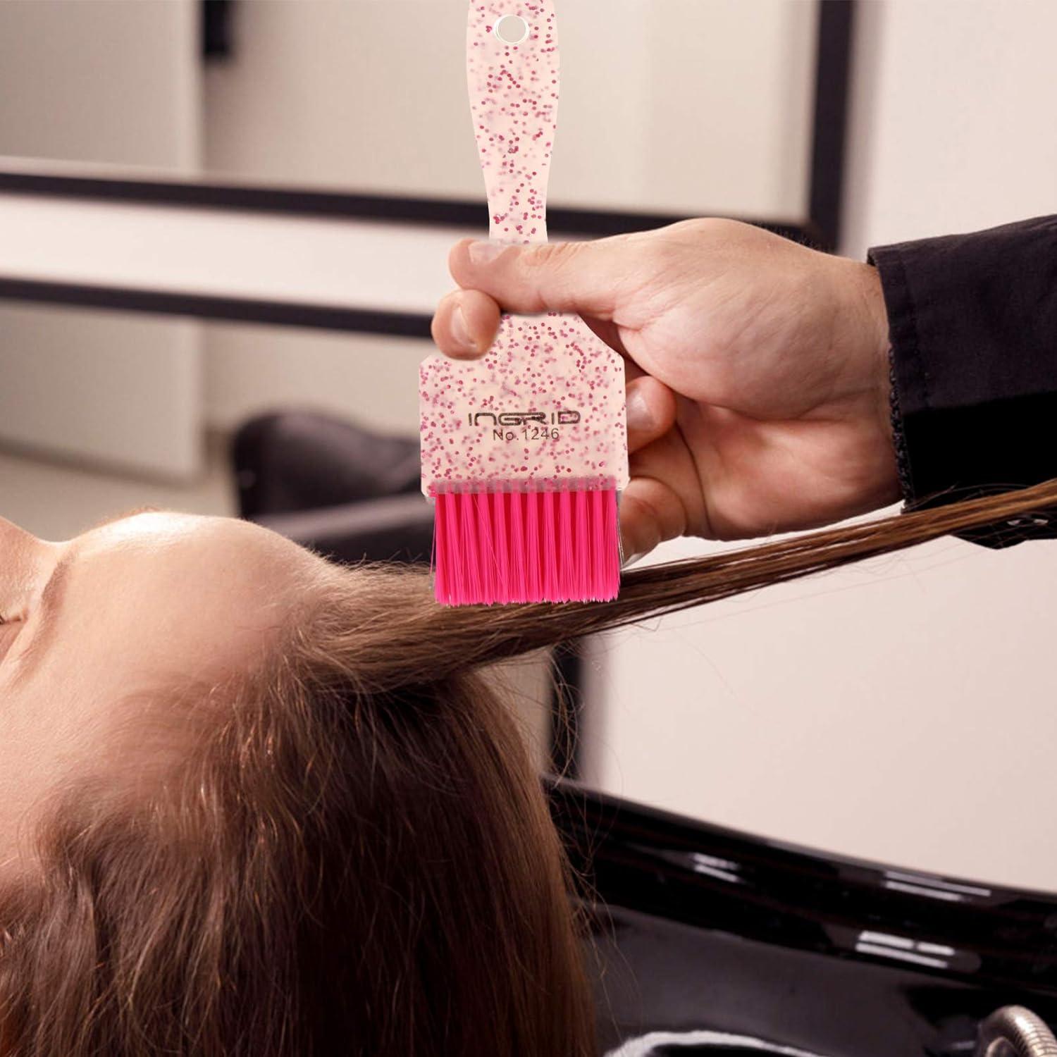 Lurrose Salon Hair Coloring Dyeing Kit - Pink Hair Dye Brush & Mixing ...