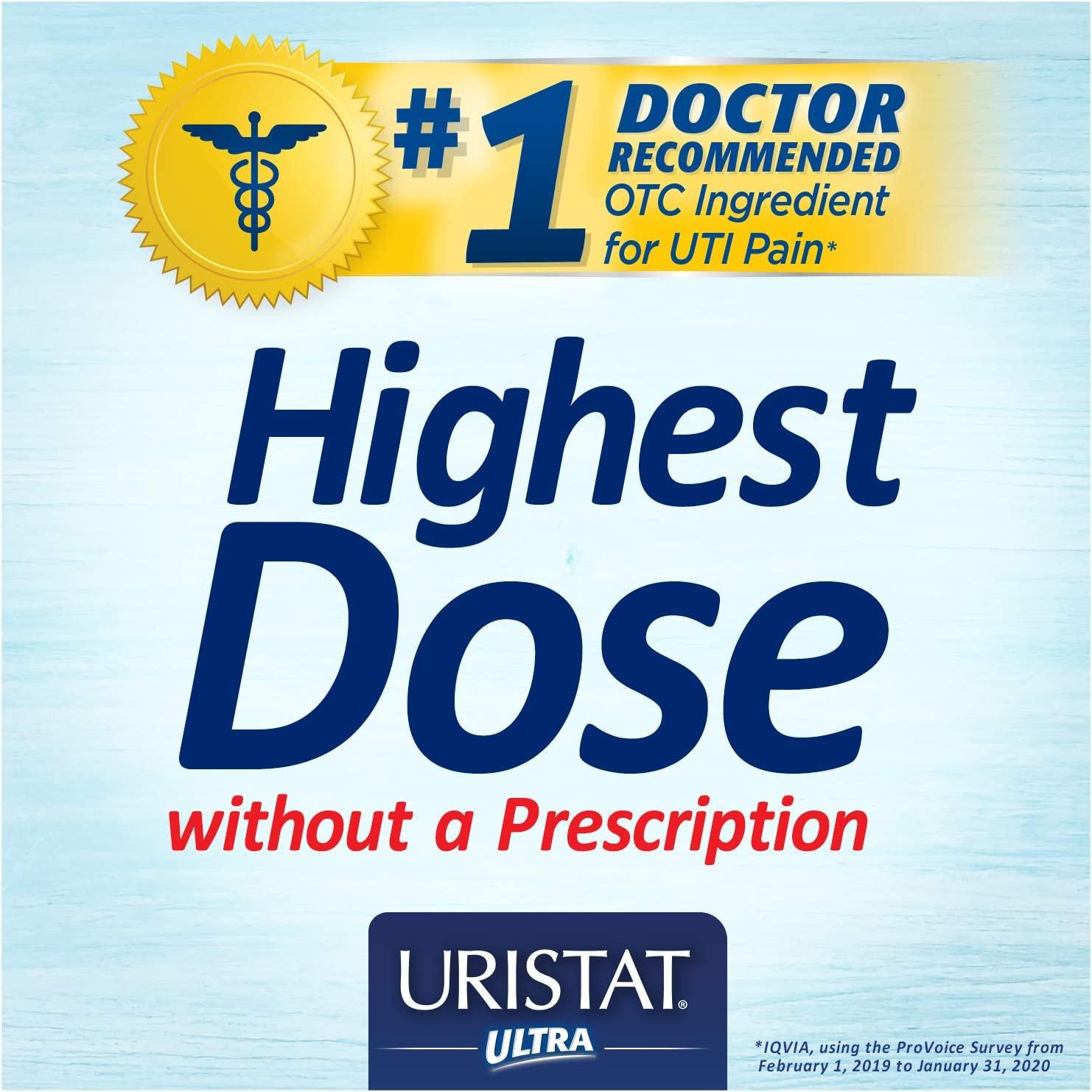 Uristat Ultra UTI Relief Pak Test for UTI, Urinary Pain Relief - 1 Test ...