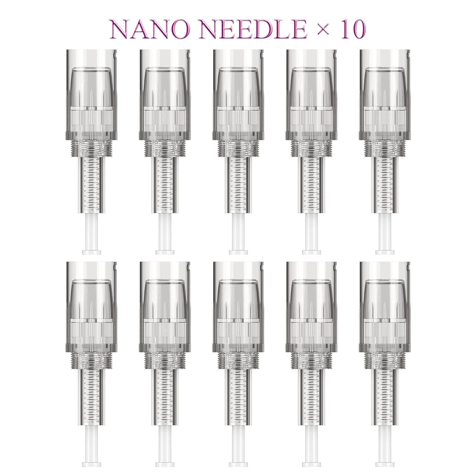Round Nano Pin Replacement Cartridges for Pelcas Derma Pen - 10 Micro ...