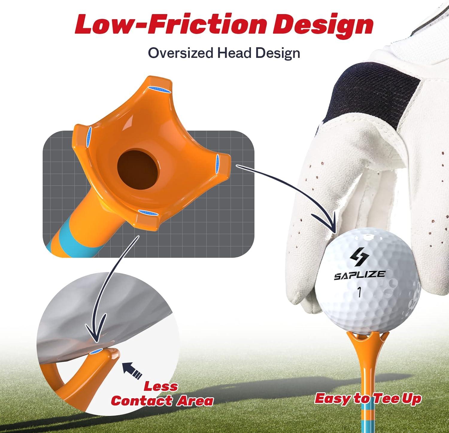 SAPLIZE Ultra Thick Plastic Golf Tees 50/100 Pack - 2-3/4 & 3-1/4 Inch ...