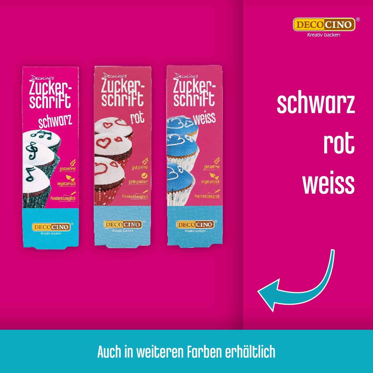 Decocino Gold Sugar Script in Practical Tube | Ideal for Cake Fondant ...