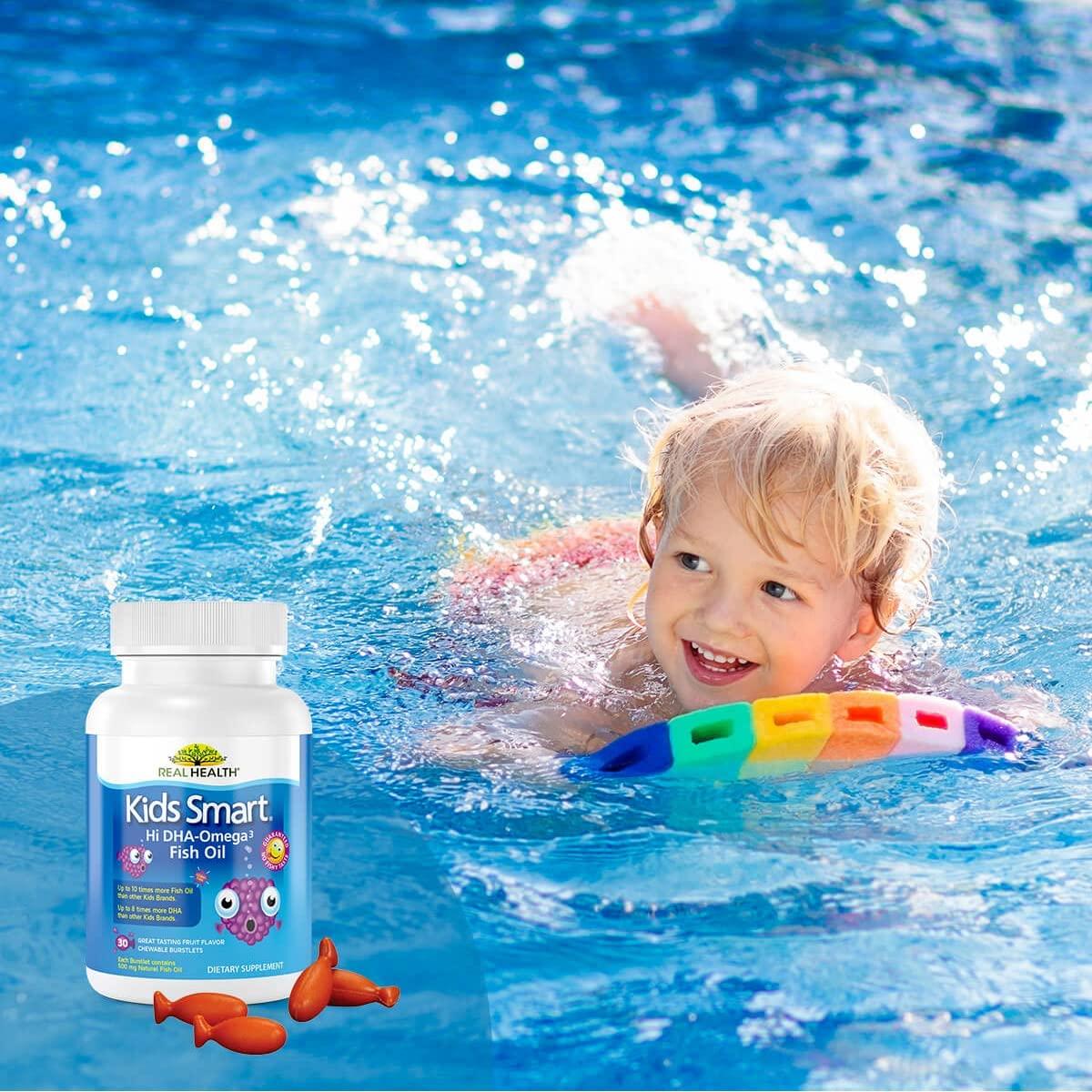 Bioglan Kids Smart Hi DHA-Omega 3 Fish Oil Great Tasting Berry Flavor ...