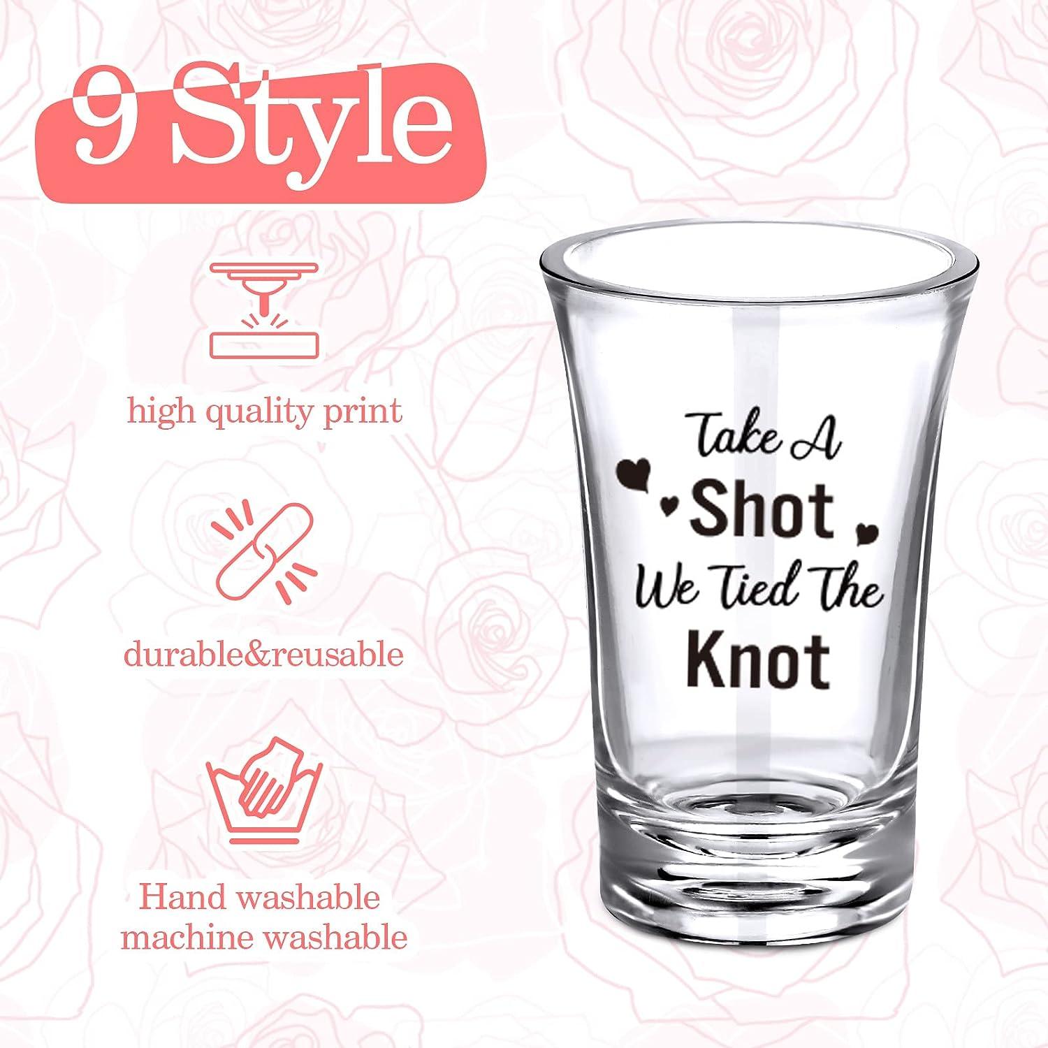 Zubebe 72 Pieces 'We Tied the Knot' Acrylic Shot Glasses for Wedding ...