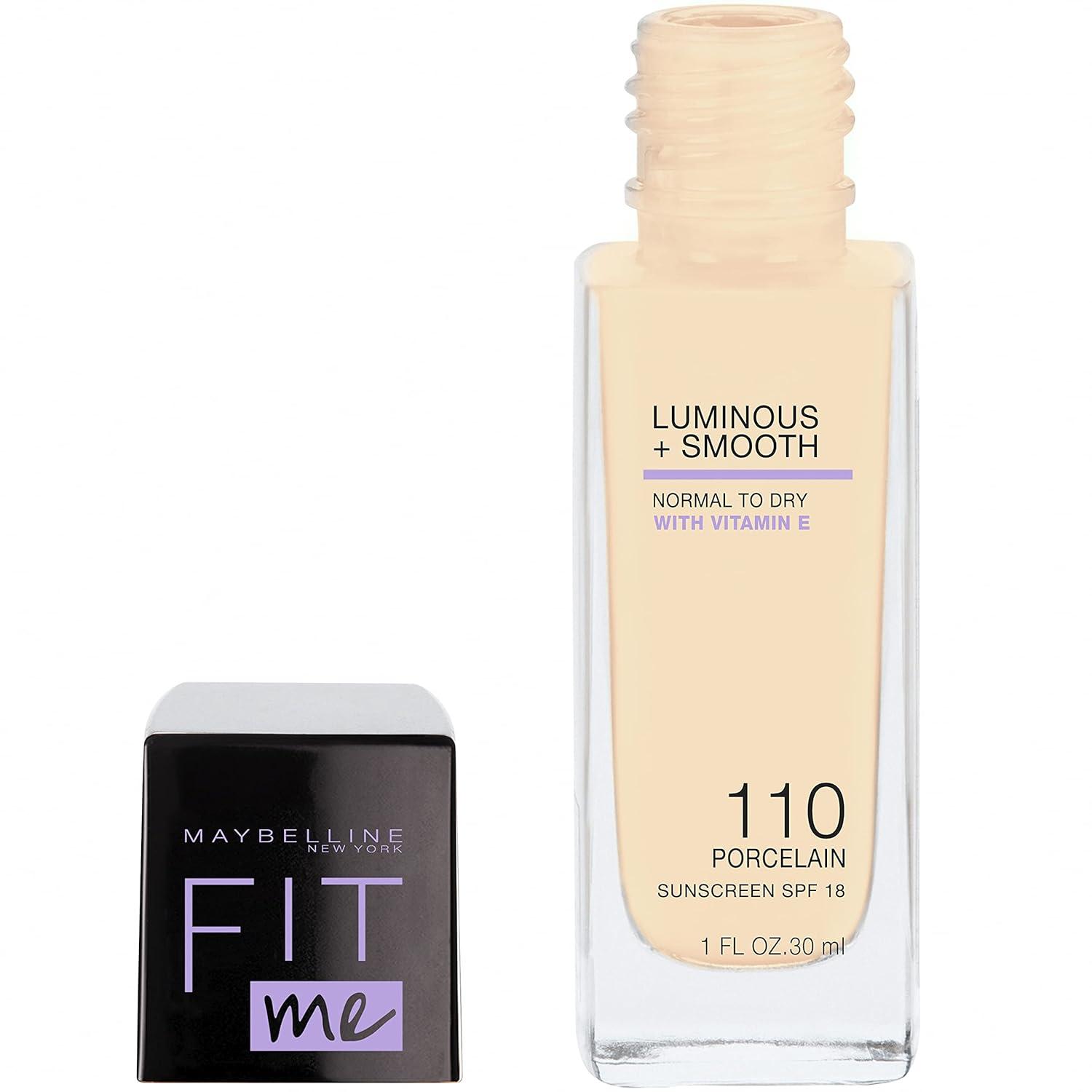 Maybelline Fit Me Foundation No. 110 Porcelain (30 ml Pack of 3 ...