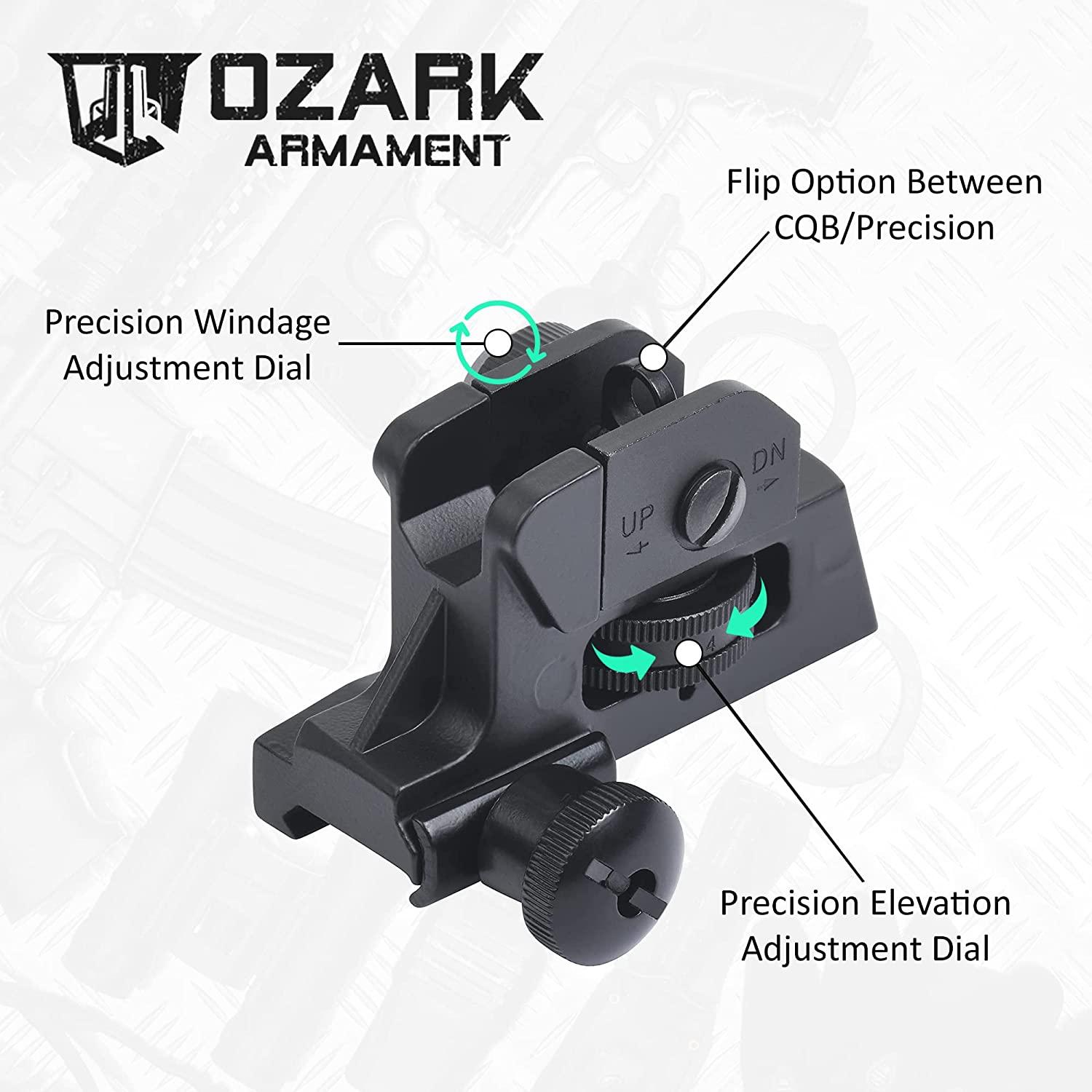 Ozark Armament A2 Rear Sight - Metal Construction - Two Aperture for ...