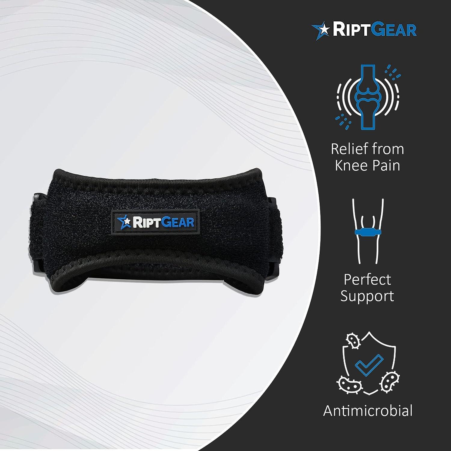 RiptGear Patella Tendon Support Strap - Adjustable Patella Knee Strap ...