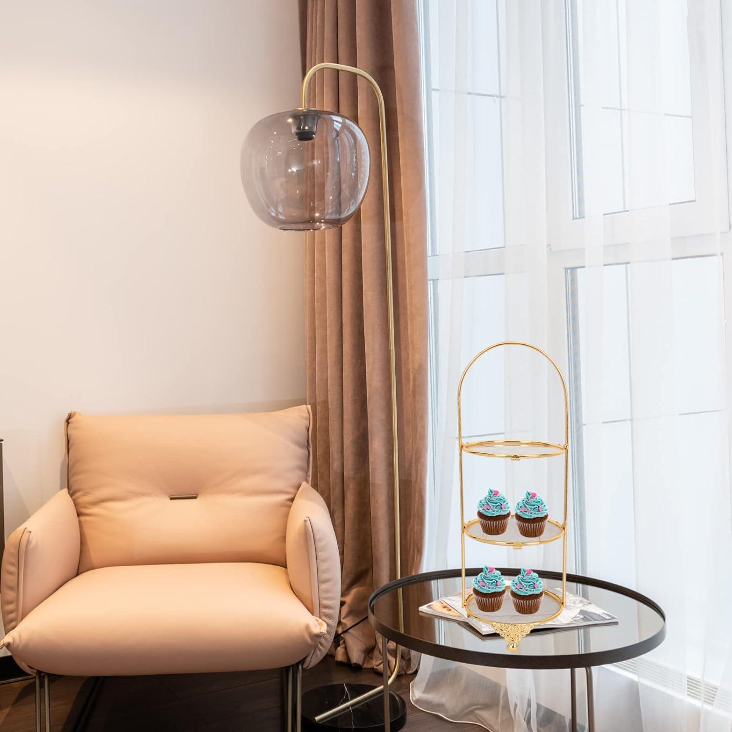 Cabilock Three-tier Pallet Rack Dessert Trays Metal Cupcake Stand Food ...