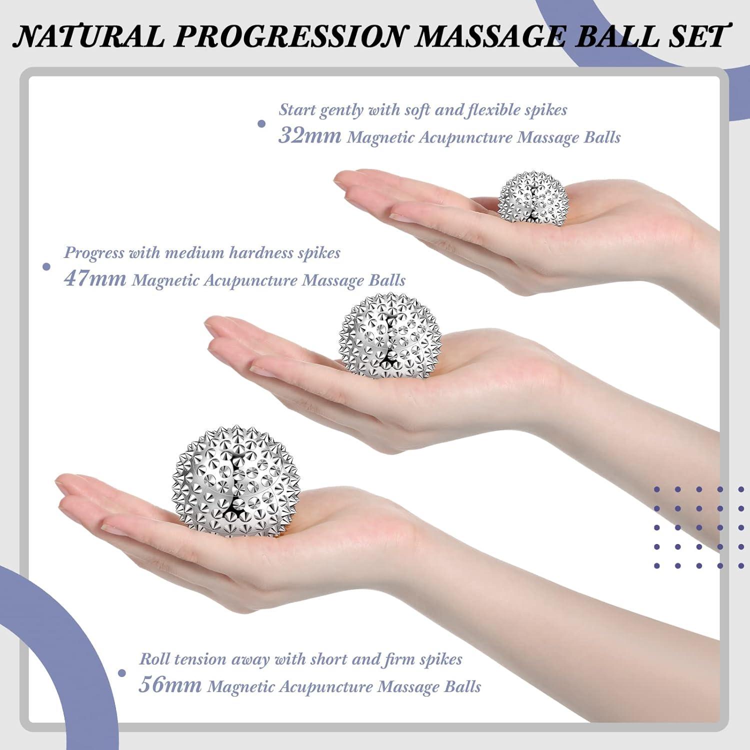 Buy 6 Spiky Magnetic Massage Balls - Igel Acupressure Hedgehog Balls ...