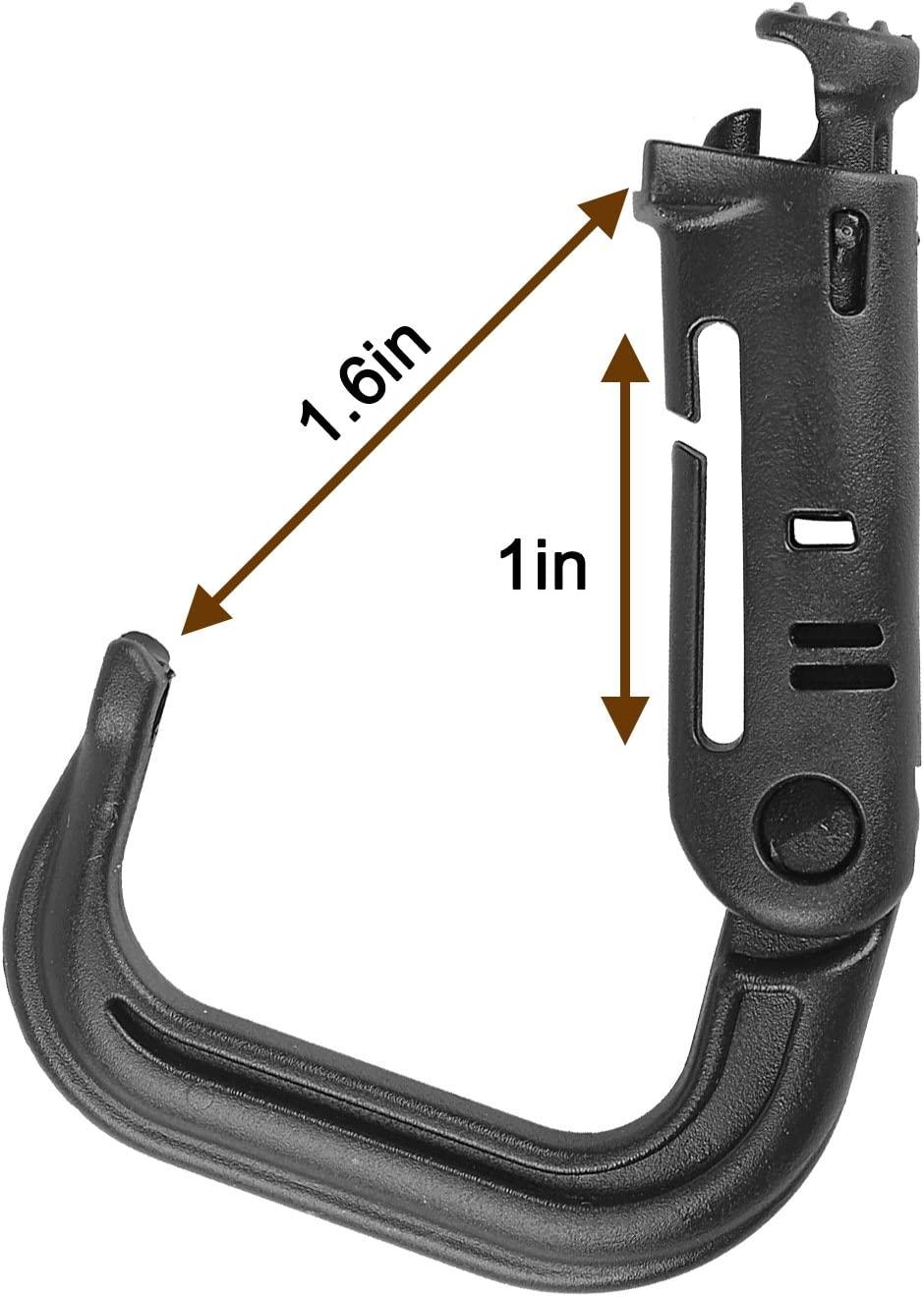 XTACER Tactical Multipurpose Small D-Ring Locking Hanging Hook - Set of ...
