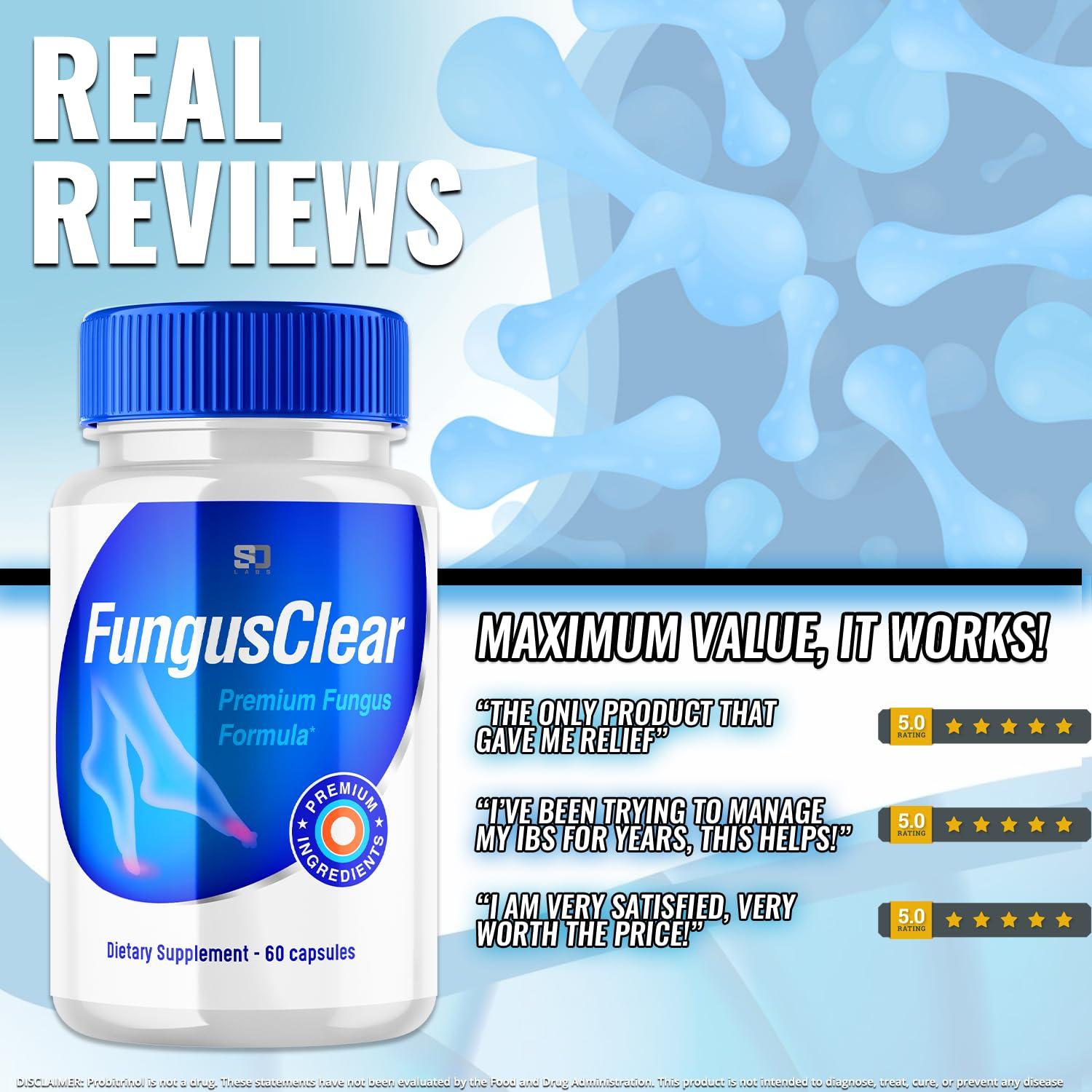 Fungus Clear Pills (3 Pack) - Healthy Nails Plus Supplement (180 ...