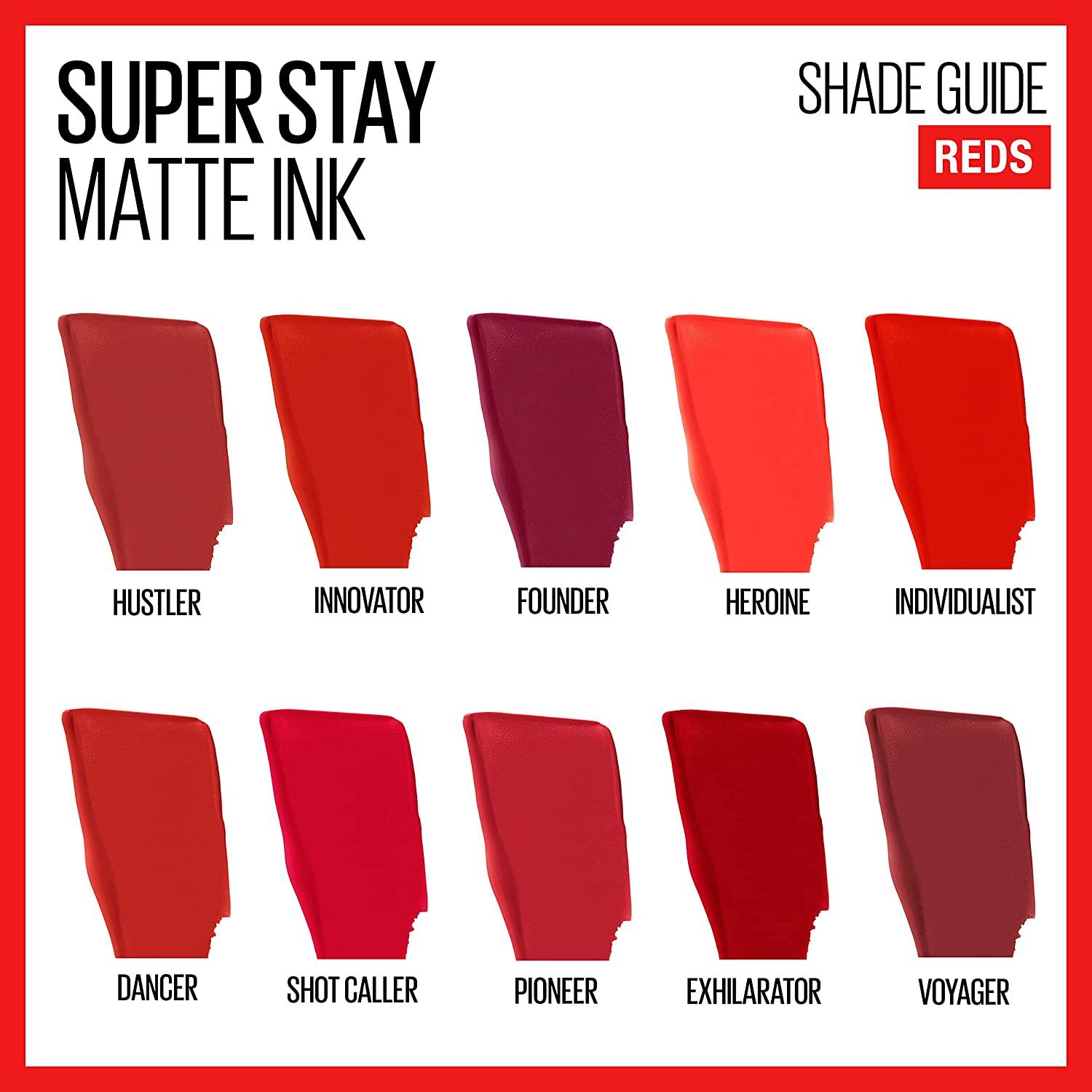 Maybelline Superstay Matte Ink Liquid Lipstick - Exhilarator Ruby Red ...