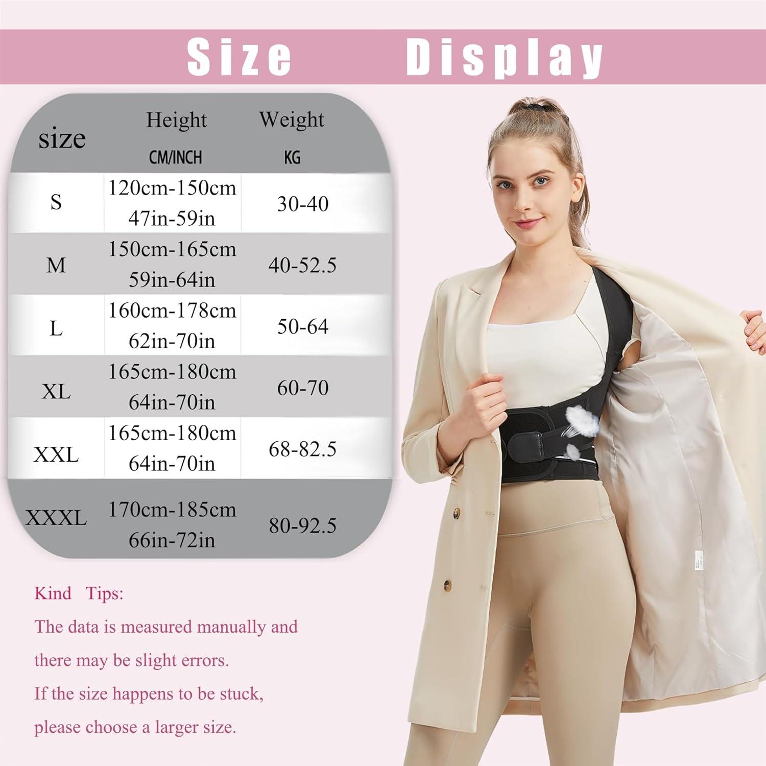 Adjustable Back Support Belts - Breathable Spine & Shoulder Extensor ...