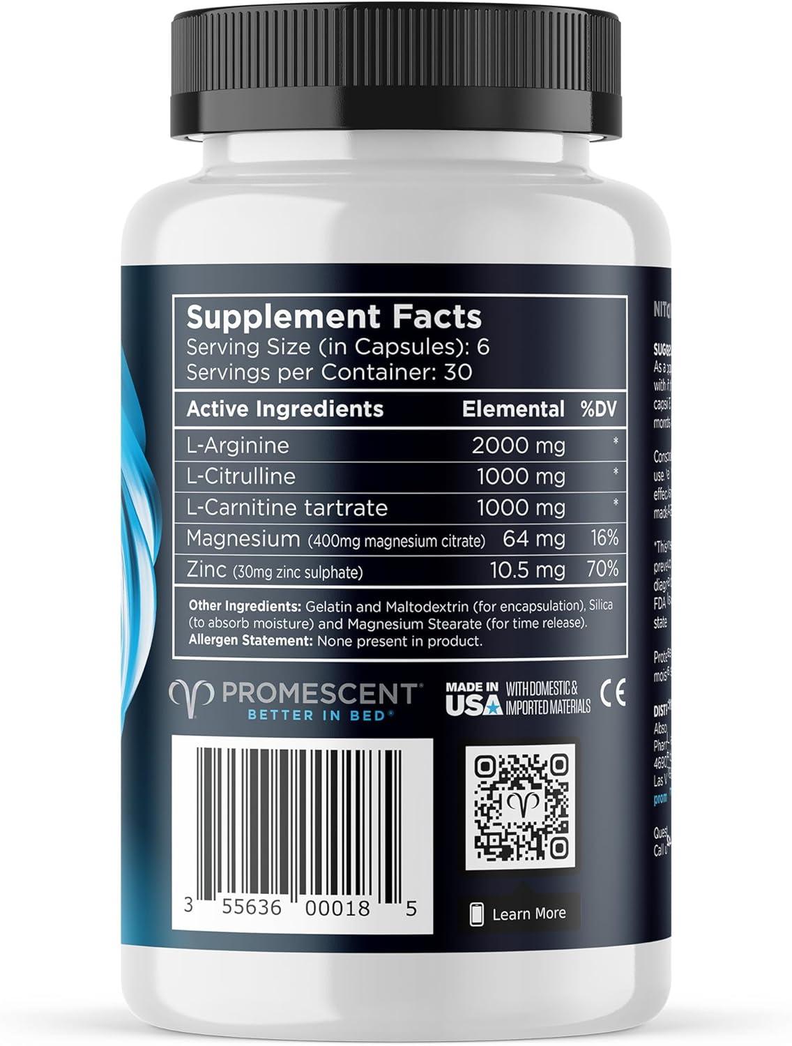 VitaFLUX Triple Power Nitric Oxide Supplement for Male Performance ...