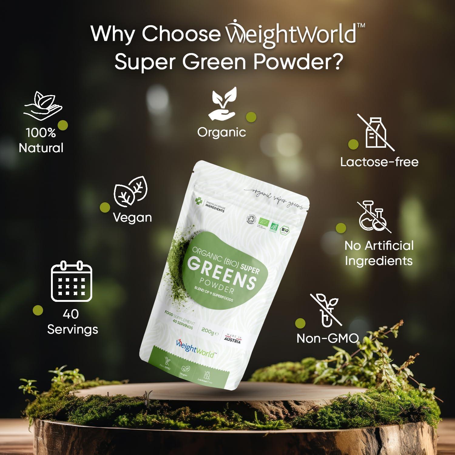 Organic Super Greens Powder 200g - Soil Association Certified ...