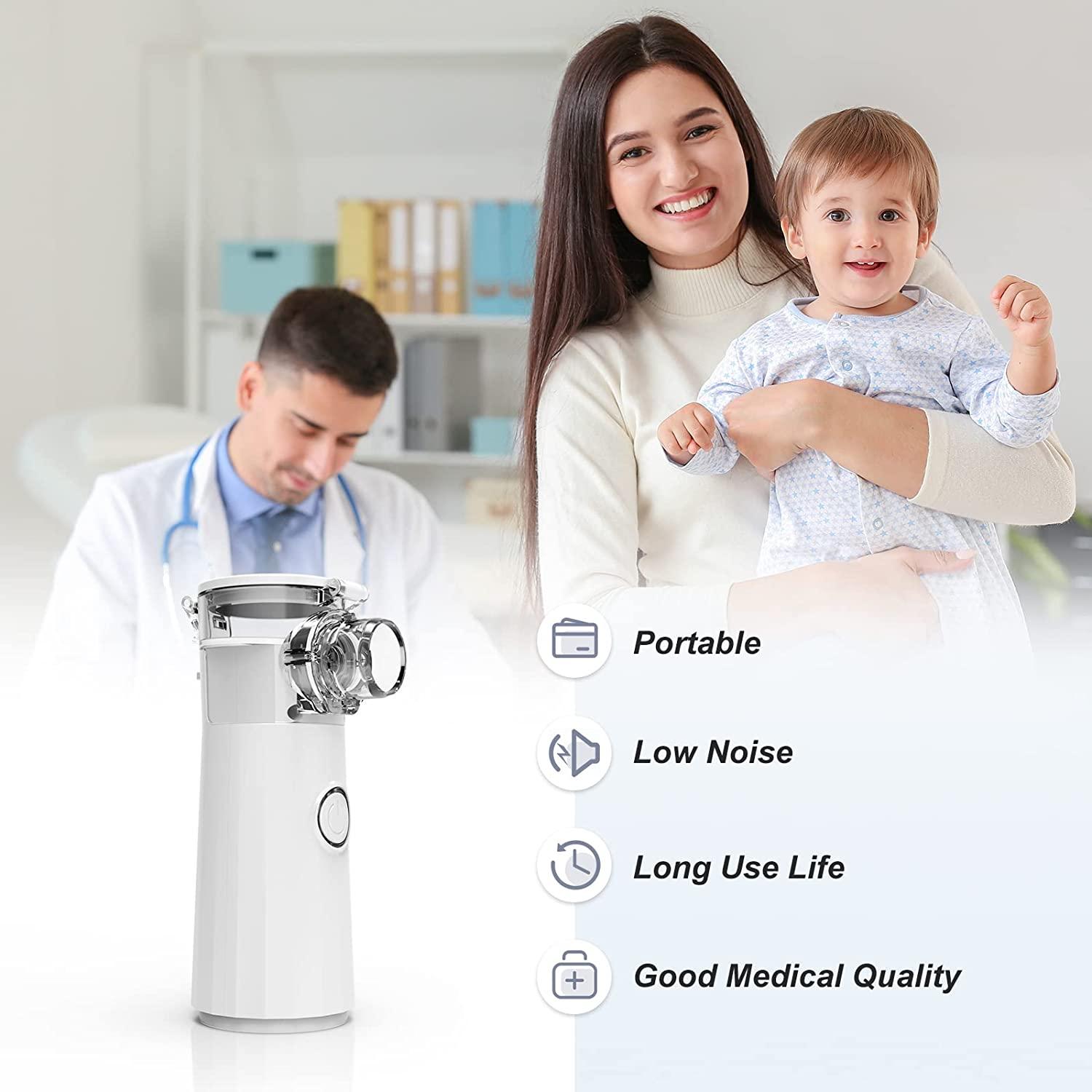 Mini Portable Handheld Nebulizer for Adults & Kids - Quiet Travel ...