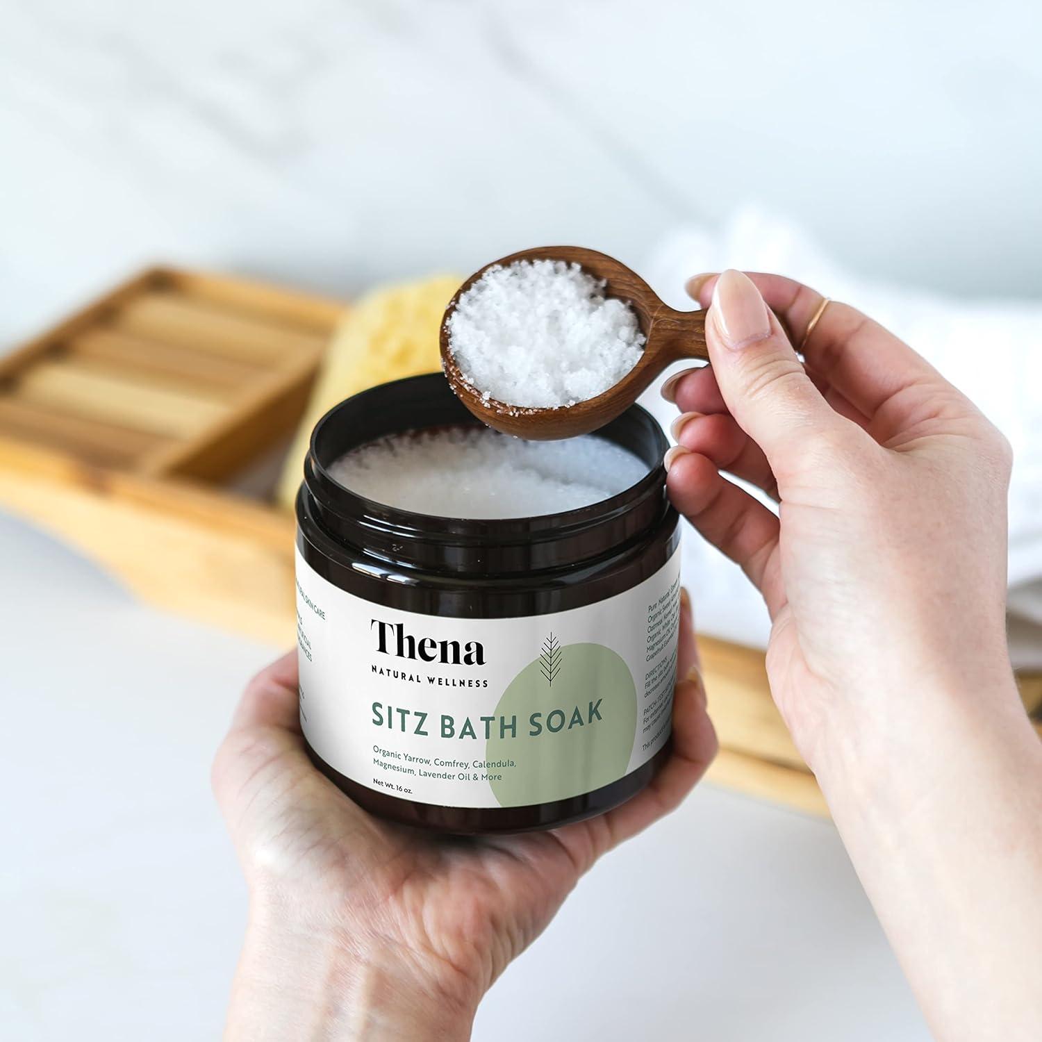 Thena Organic Sitz Bath Soak & Skin Therapy Cream Bundle - 1.5oz ...