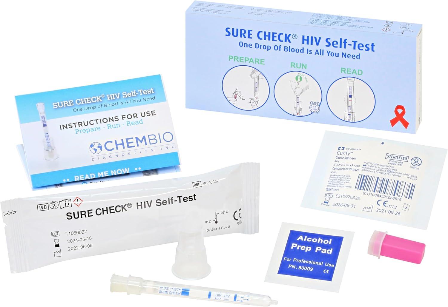 SURE CHECK HIV Test Home Test Kit 99.9% accurate result in minutes CE ...