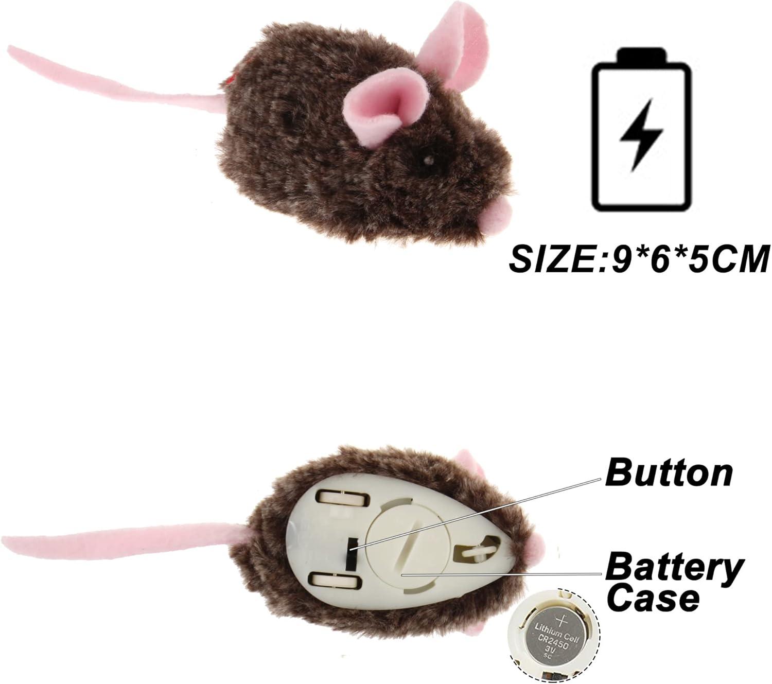 Vealind Automatic Movable Mouse Toy for Cats | Interactive Cat Toy with ...