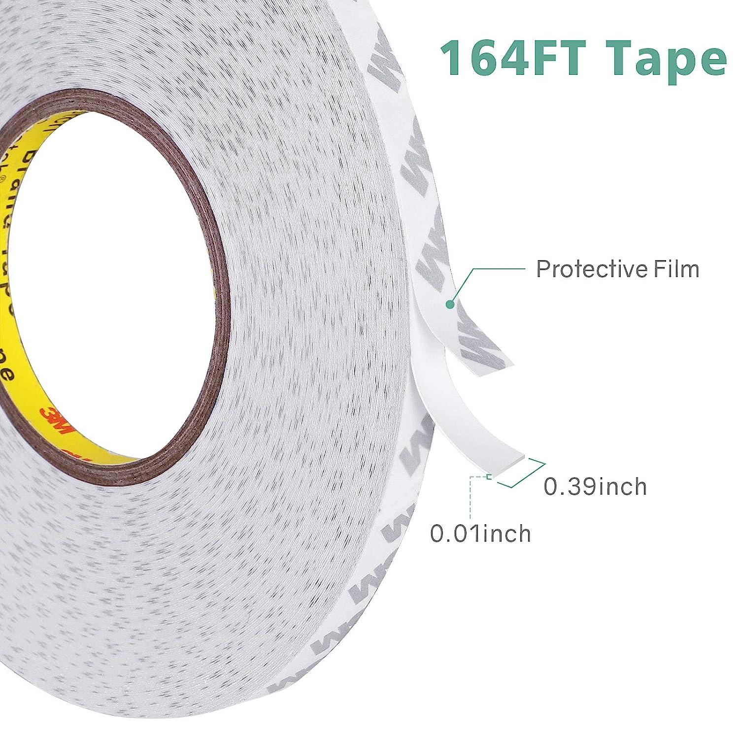 Double Sided Tape Heavy Duty 164ft Waterproof Mounting Adhesive Tape Removable Tape for Walls ...