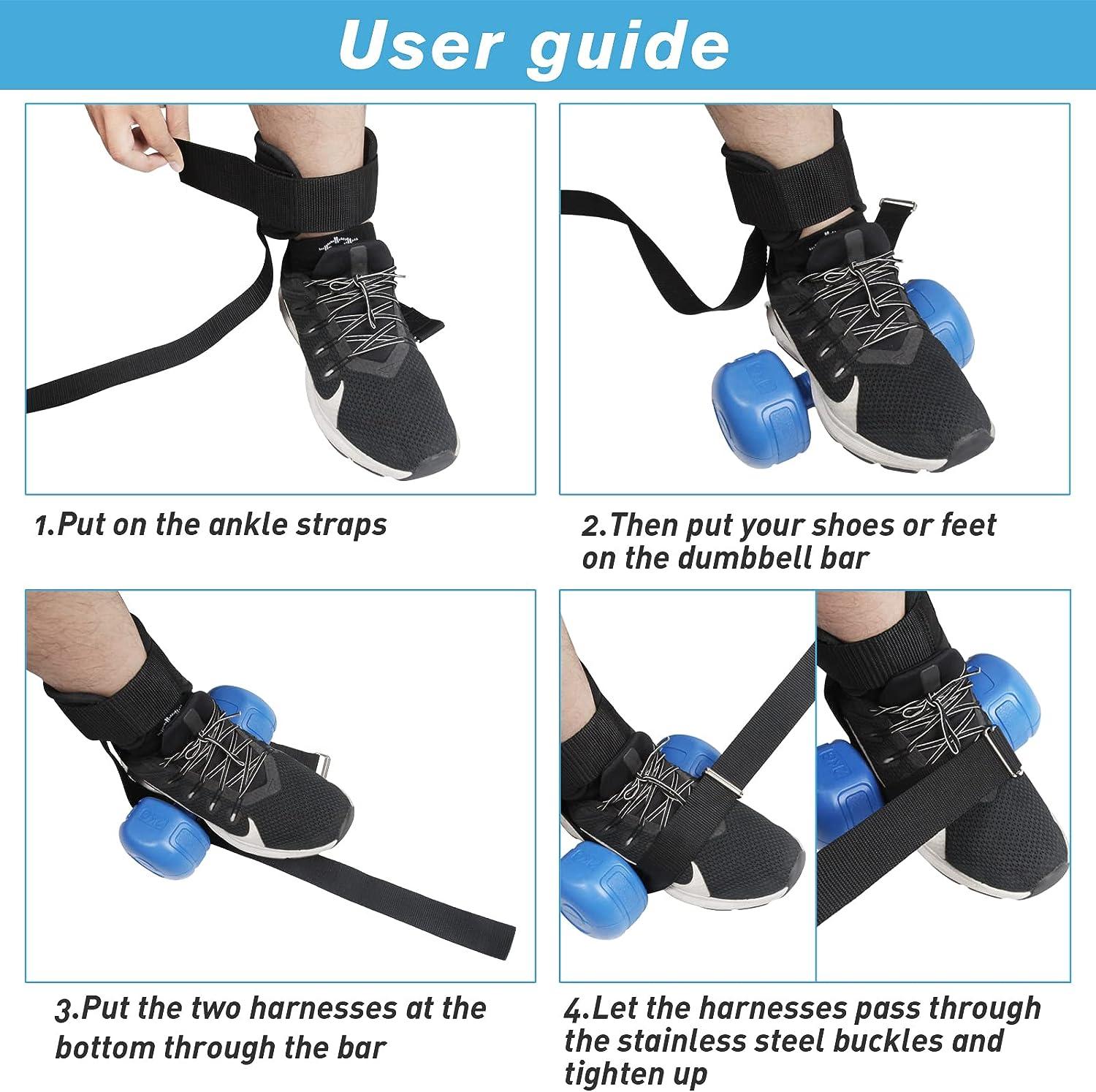 Adjustable Weight Dumbbell Ankle Straps - 1 Pack, Black | Leg Strength ...
