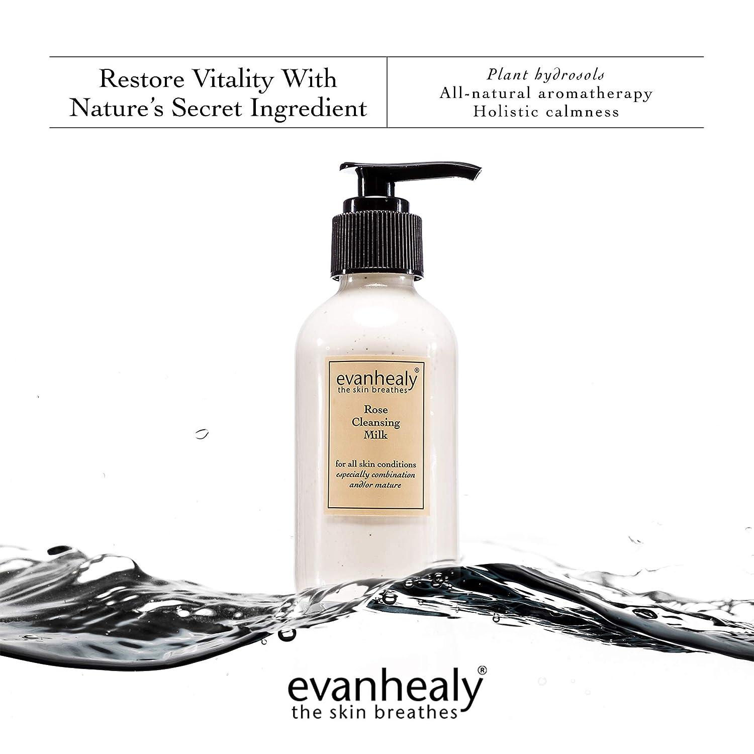 evanhealy Rose Cleansing Milk - Gentle Facial Cleanser with Natural ...