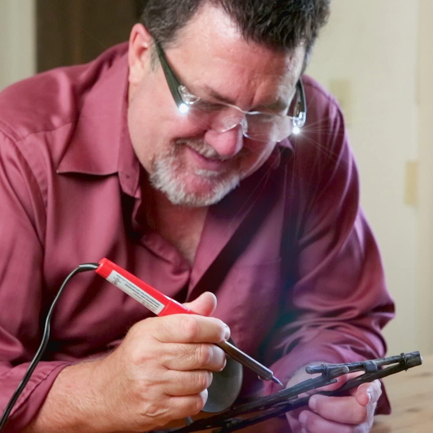 Zoom Vision Hands Free Magnifying Glasses with Light - 160% ...