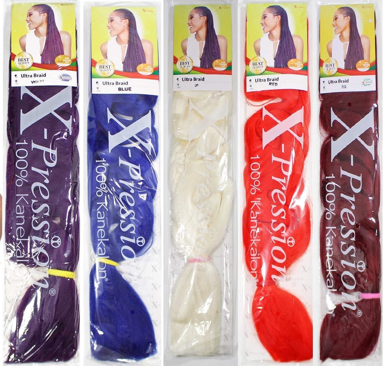 X-PRESSION (Xpression) Ultra Hair Braid (Braiding) Extension Choice of ...