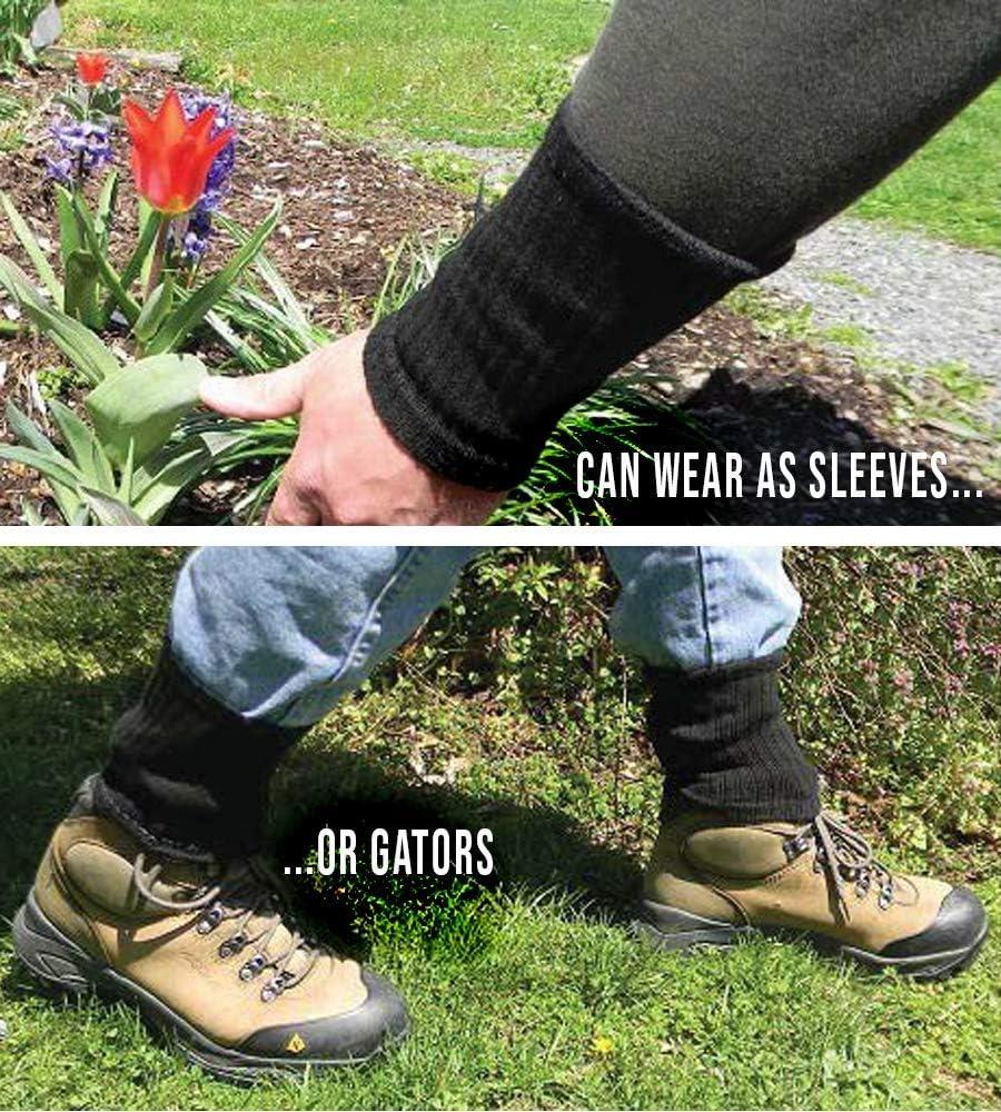 InsectGuard Permethrin Treated Tick Gaiters/Sleeves - 7 Inch - Black ...