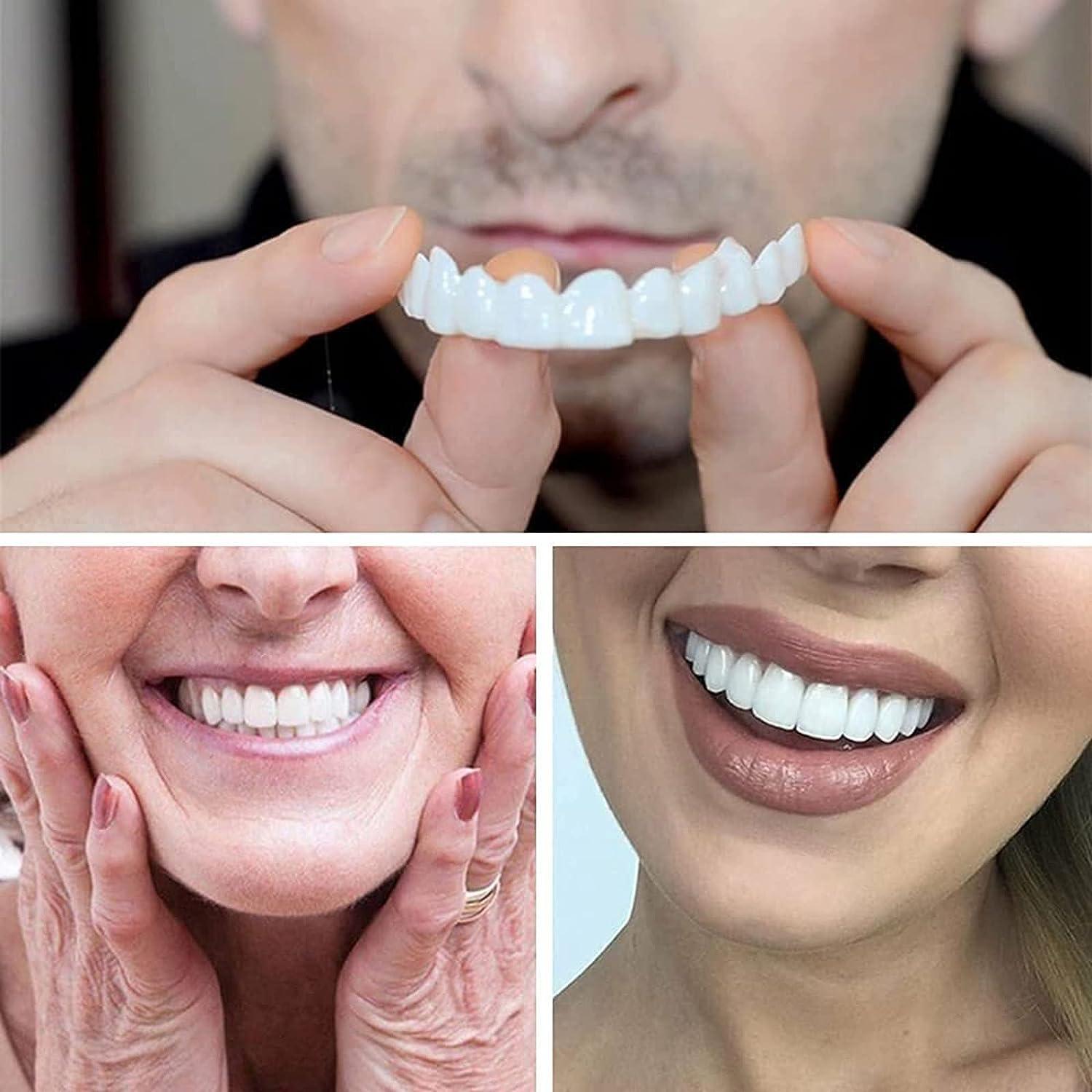 Dentures Fake Smile Teeth - Moldable & Customizable Top Teeth for ...