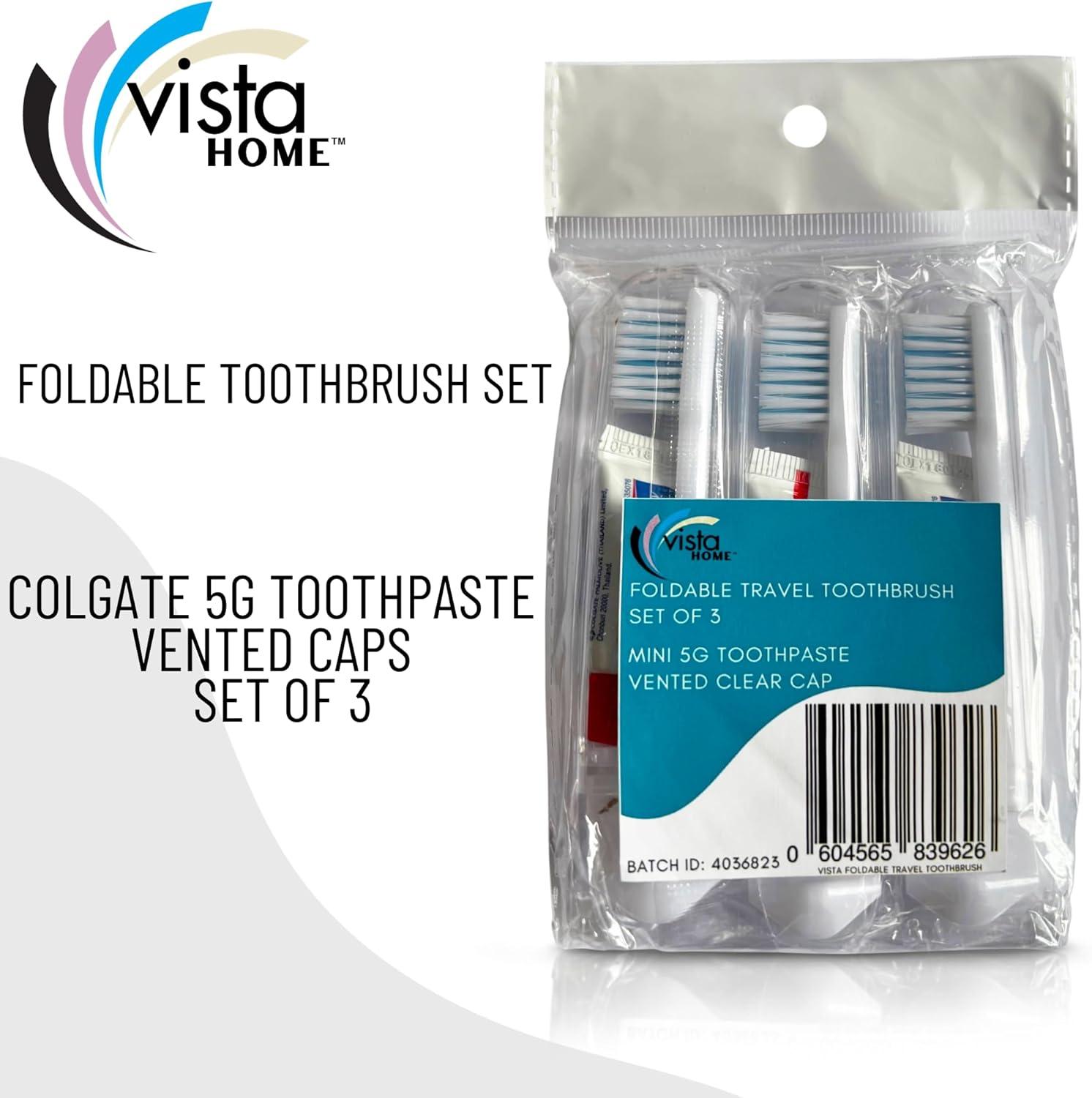 Colgate Travel Toothbrush Set - Foldable Portable Toothbrush & Mini ...