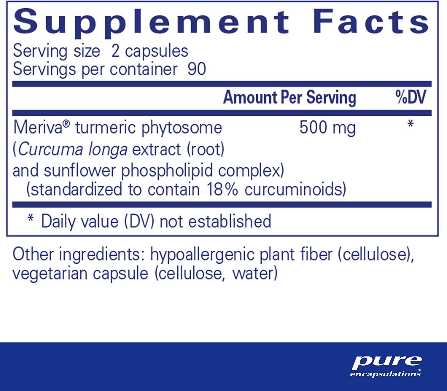 Pure Encapsulations CurcumaSorb 180 Capsules | Curcumin Supplement for Digestive, Liver, Brain ...