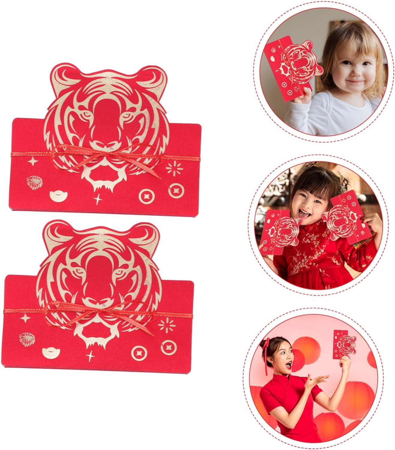 TEHAUX 2pcs 2022 Red Envelope Frosted Money Pouch Chinese Gift 2022 ...