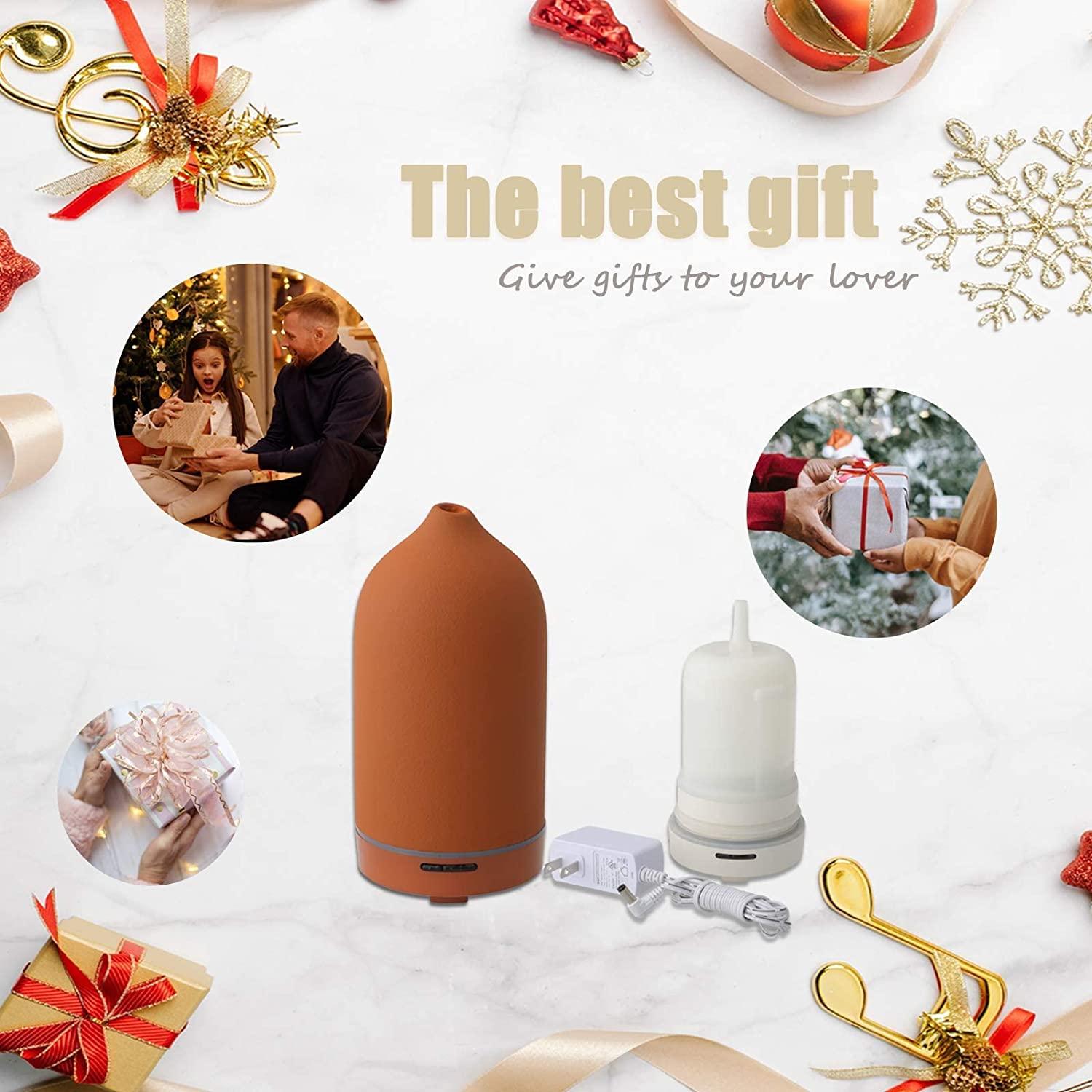 Wanlola Ceramic Essential Oil Diffuser 120ml - Aromatherapy Diffuser ...