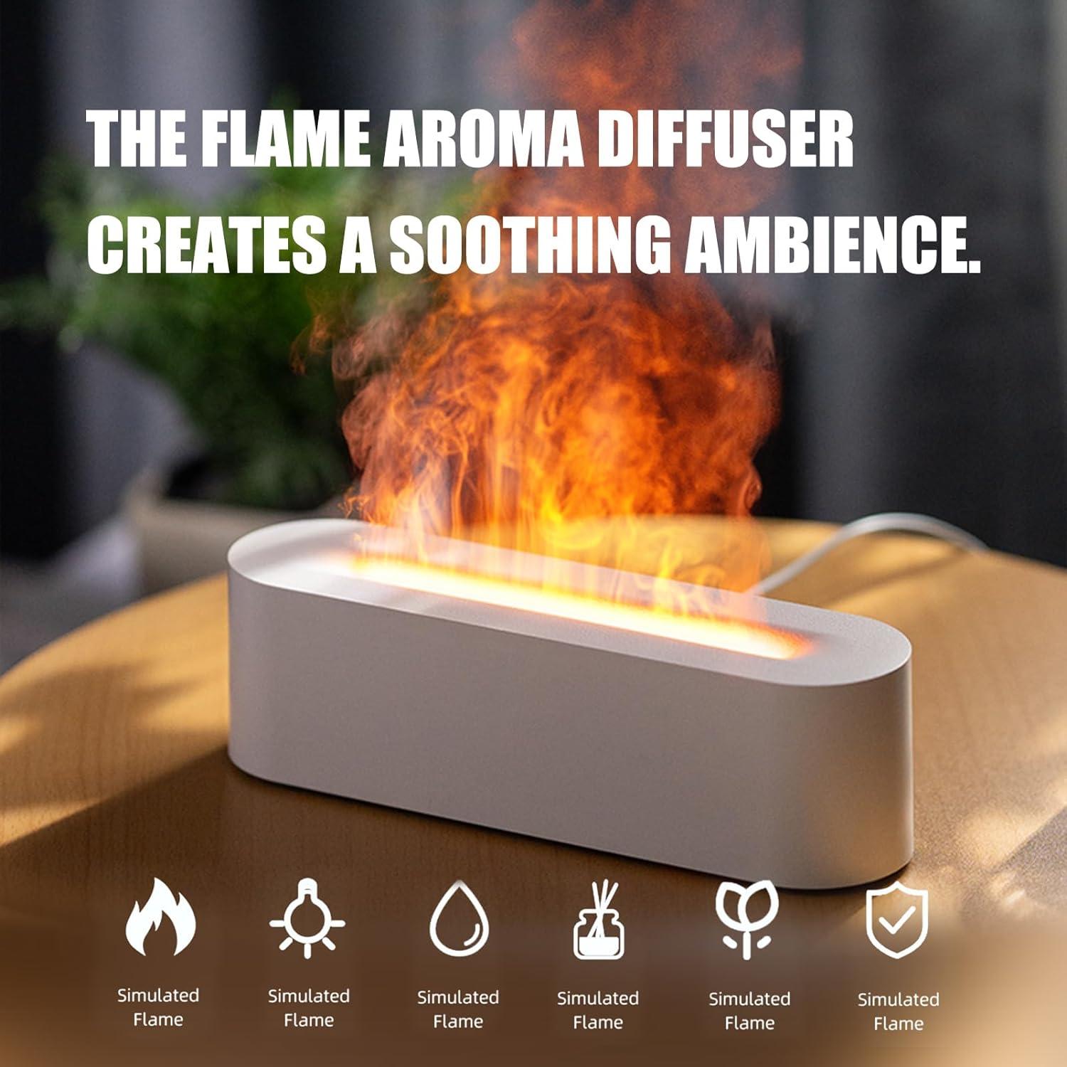 7-Color Flame Diffuser Upgrade - Electric Aromatherapy Essential Oil ...