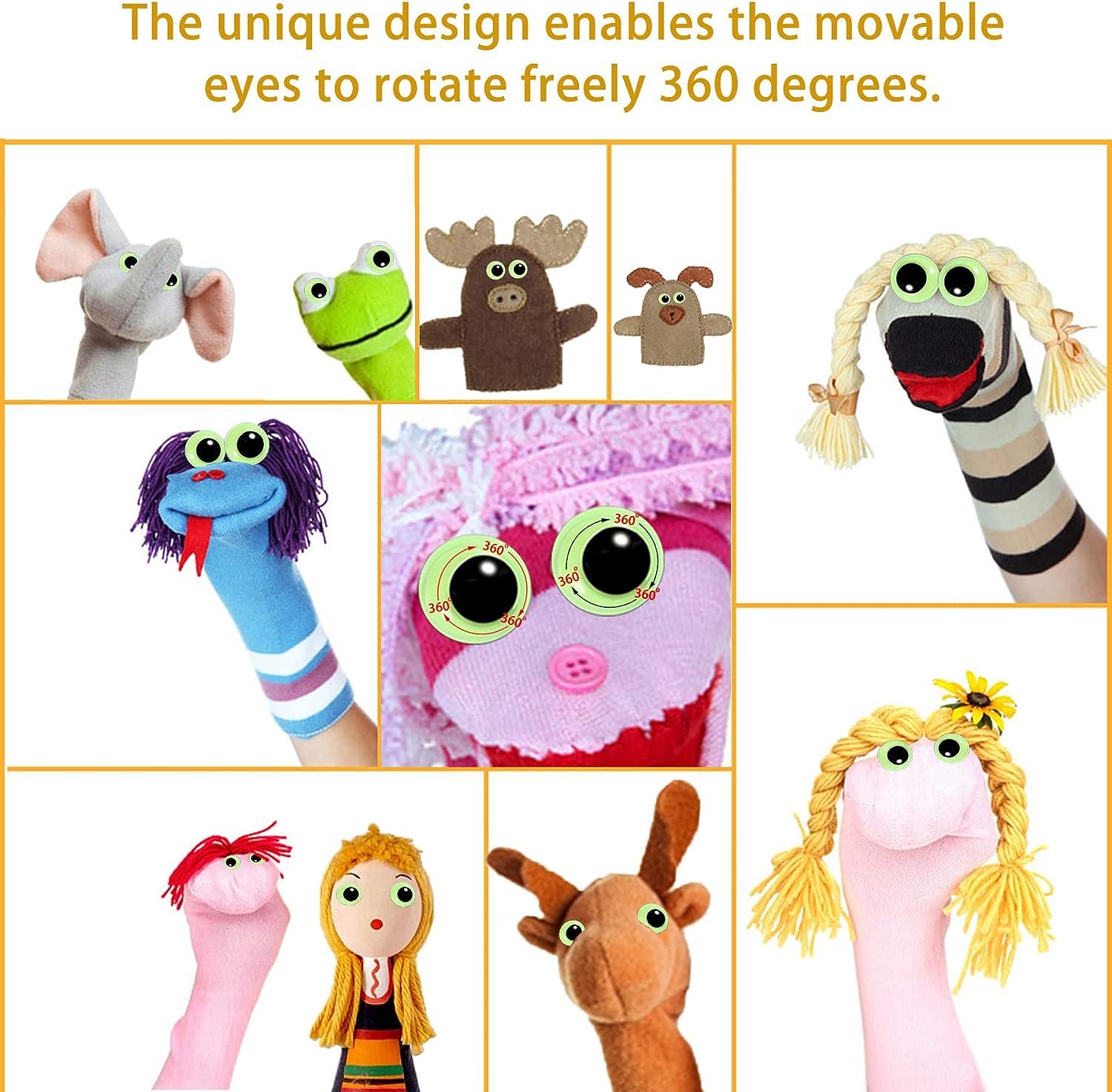 UPINS Glow in The Dark Googly Eyes Sticker Set - 300pcs Self Adhesive ...