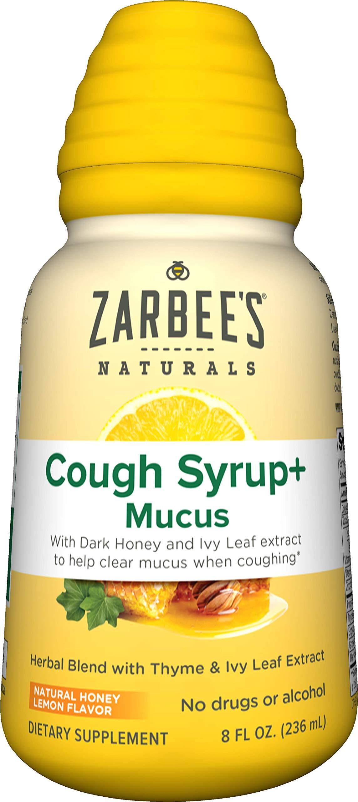 Zarbee's Naturals Cough Syrup + Mucus Relief - Honey Lemon Flavor, 8 oz ...