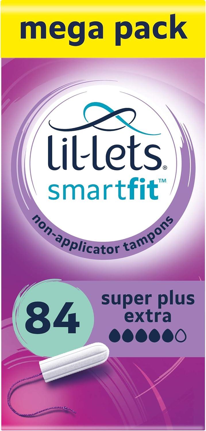 Lil-Lets Non-Applicator Super Plus Extra Tampons X 84 | 6 Packs of 14 ...