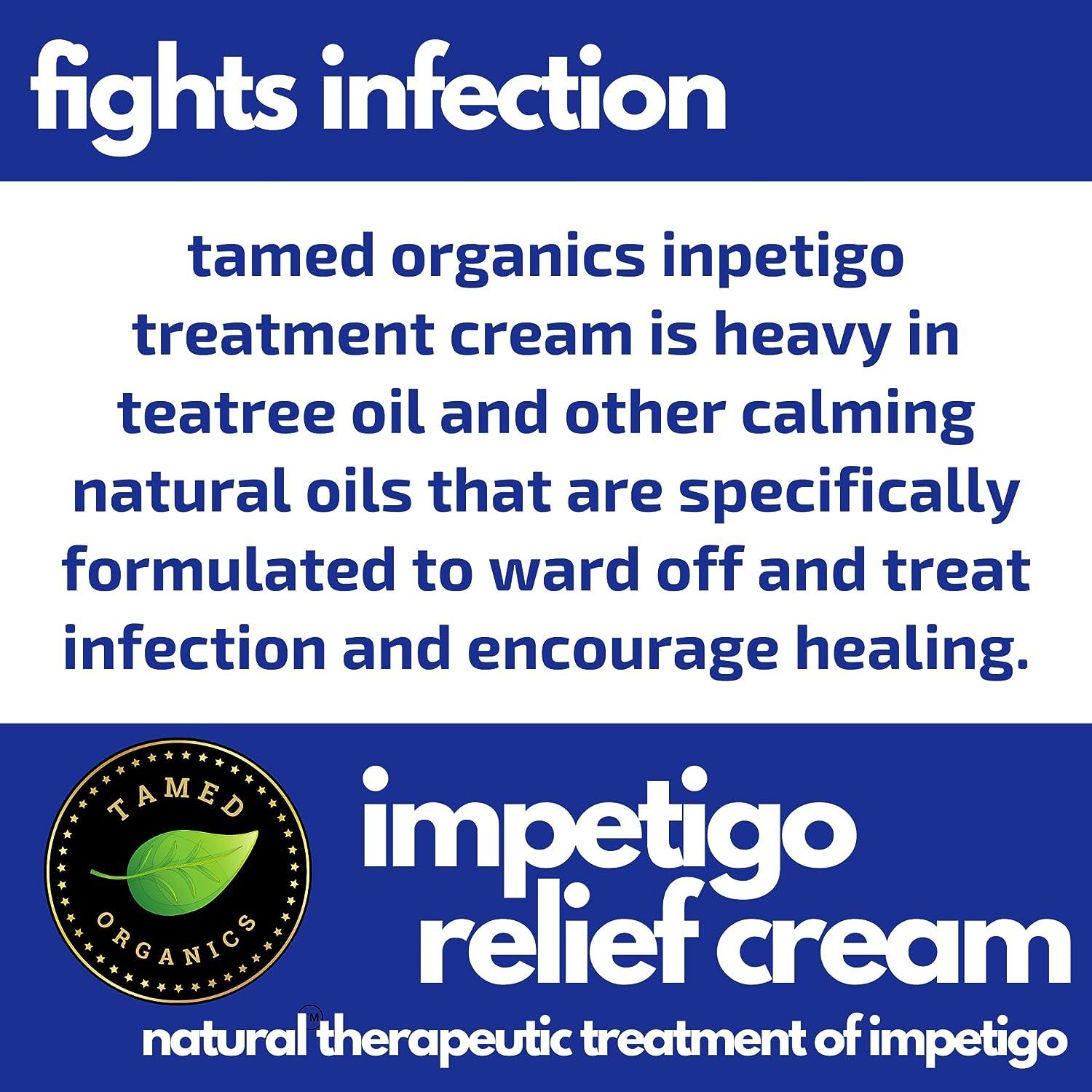 Tamed Organics Impetigo Relief Cream - Natural Fast-Acting Formula for ...
