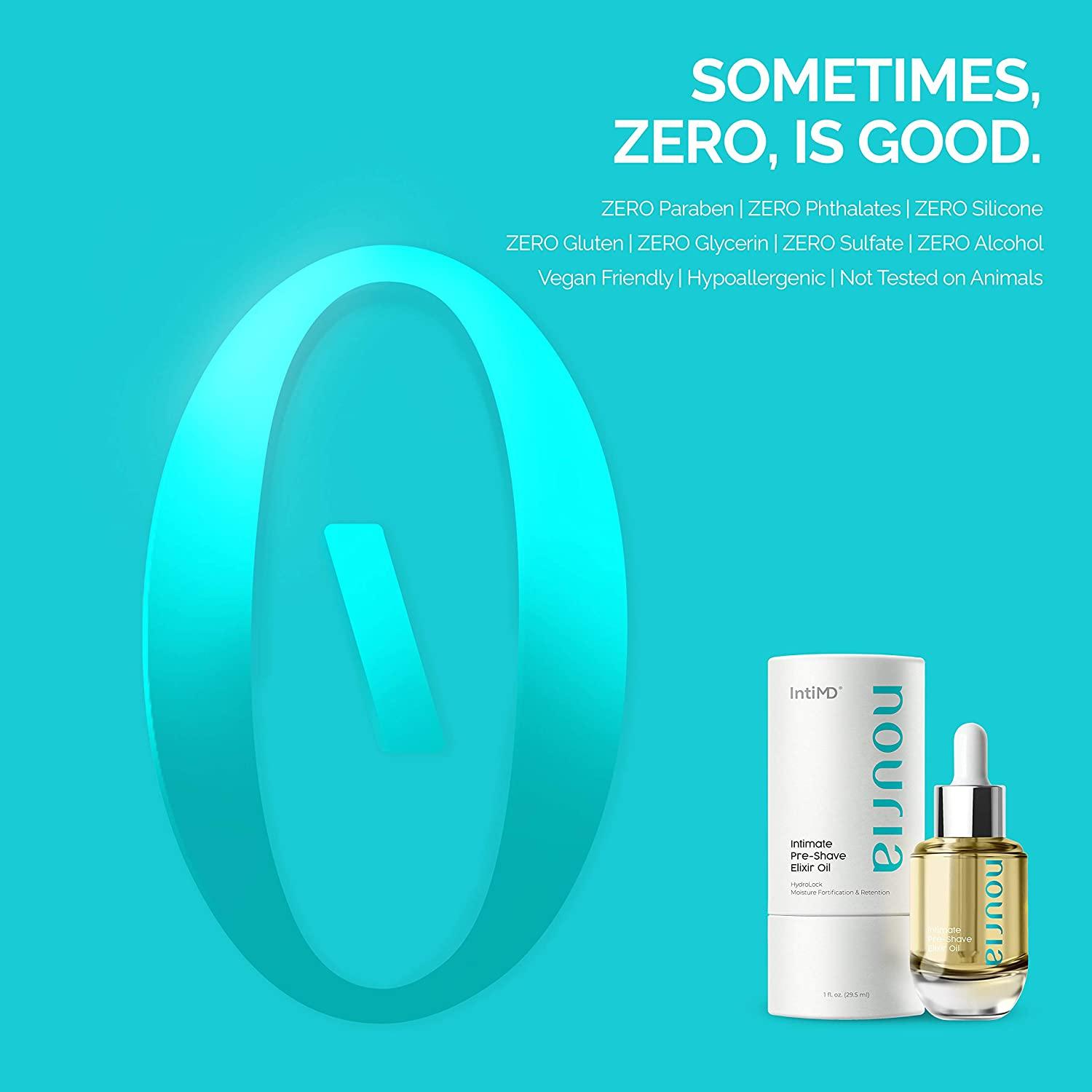 NOURIA Intimate Ingrown Hair Treatment Oil - HydroLock Moisturizer for Bikini Area, Legs & Underarms