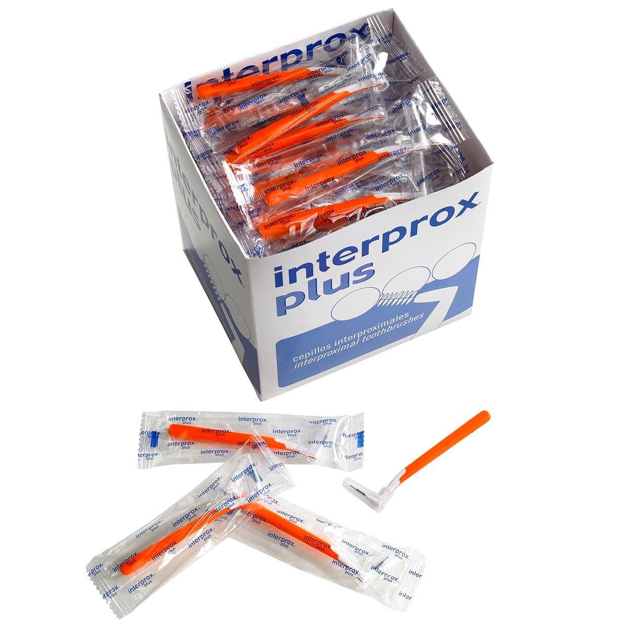 Interprox Plus Interdental Brushes Box of 100 - Orange Super Micro ...