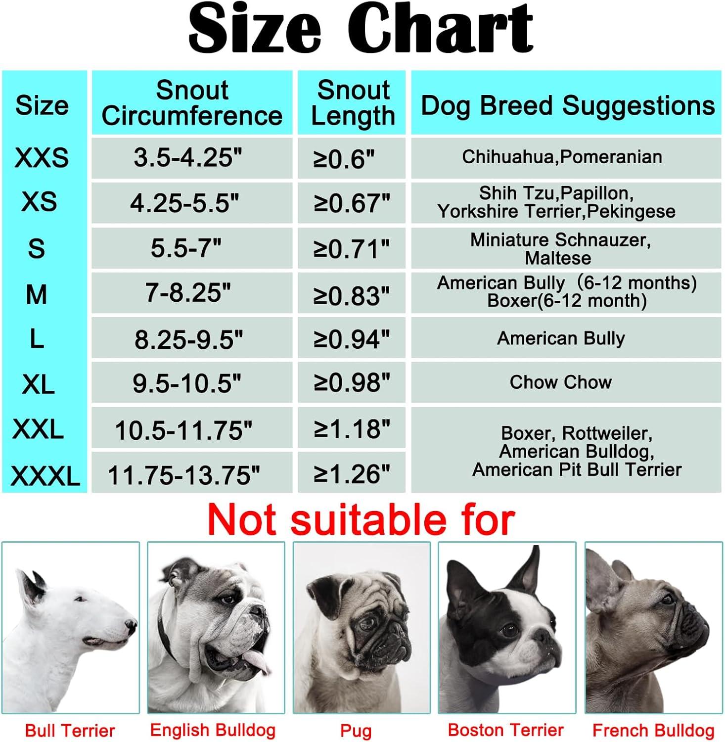 Soft Muzzle for Short Snout Dogs | Durable Muzzles for Small to Large ...