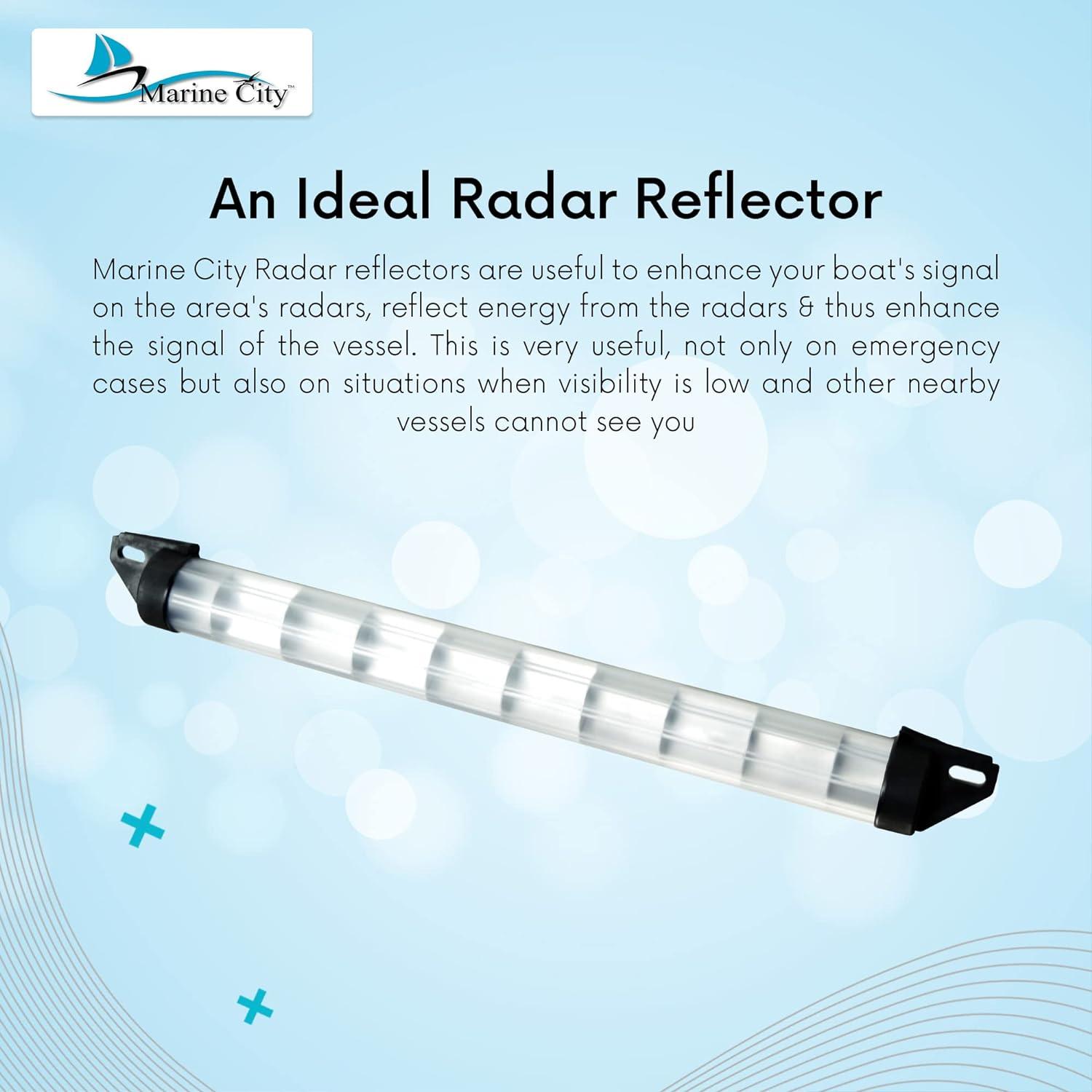 MARINE CITY 2 x 23 Inches Aluminum Tube Radar Reflector for Sailboats ...
