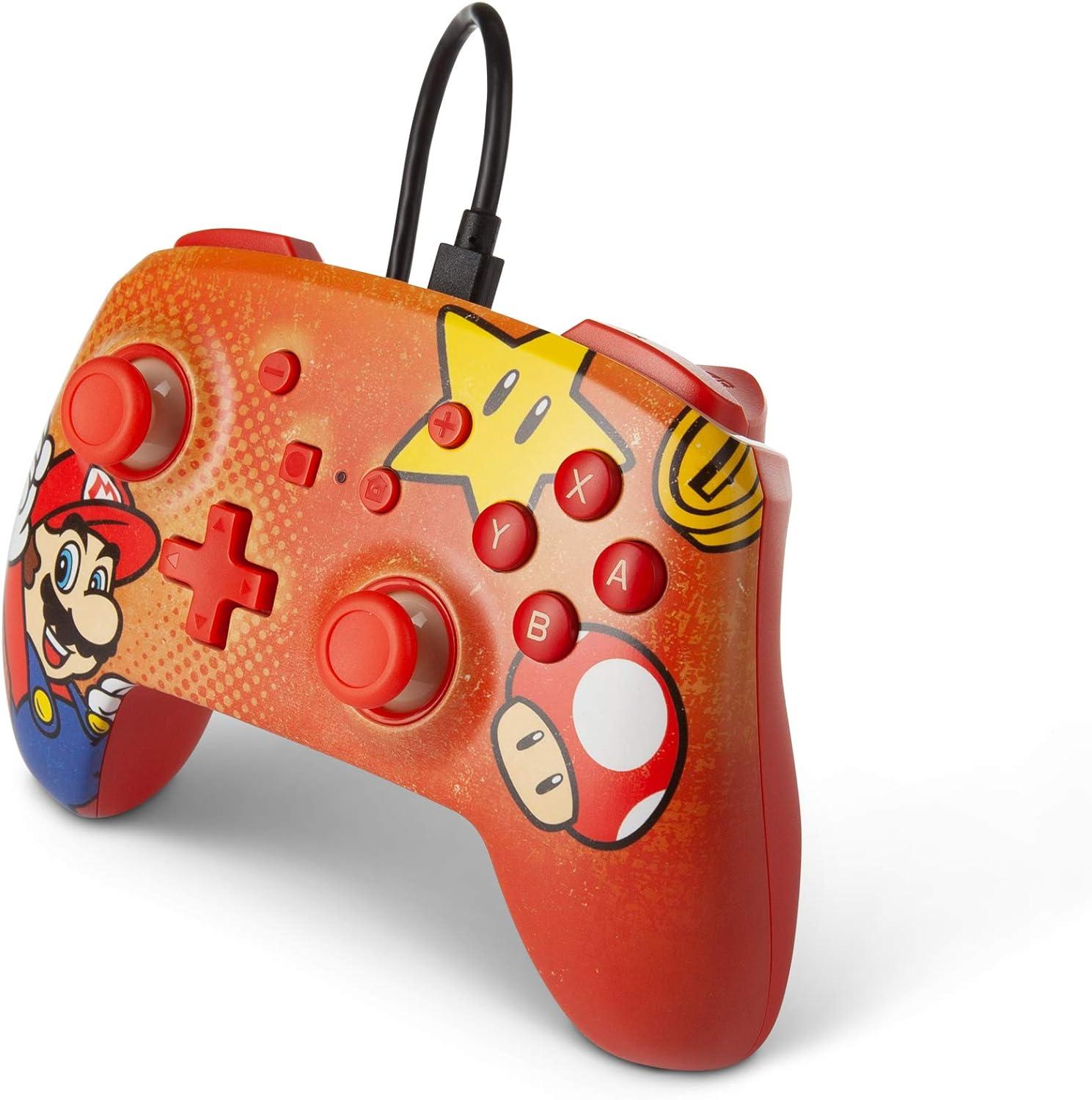 PowerA Mario Vintage Wired Controller for Nintendo Switch | Enhanced ...