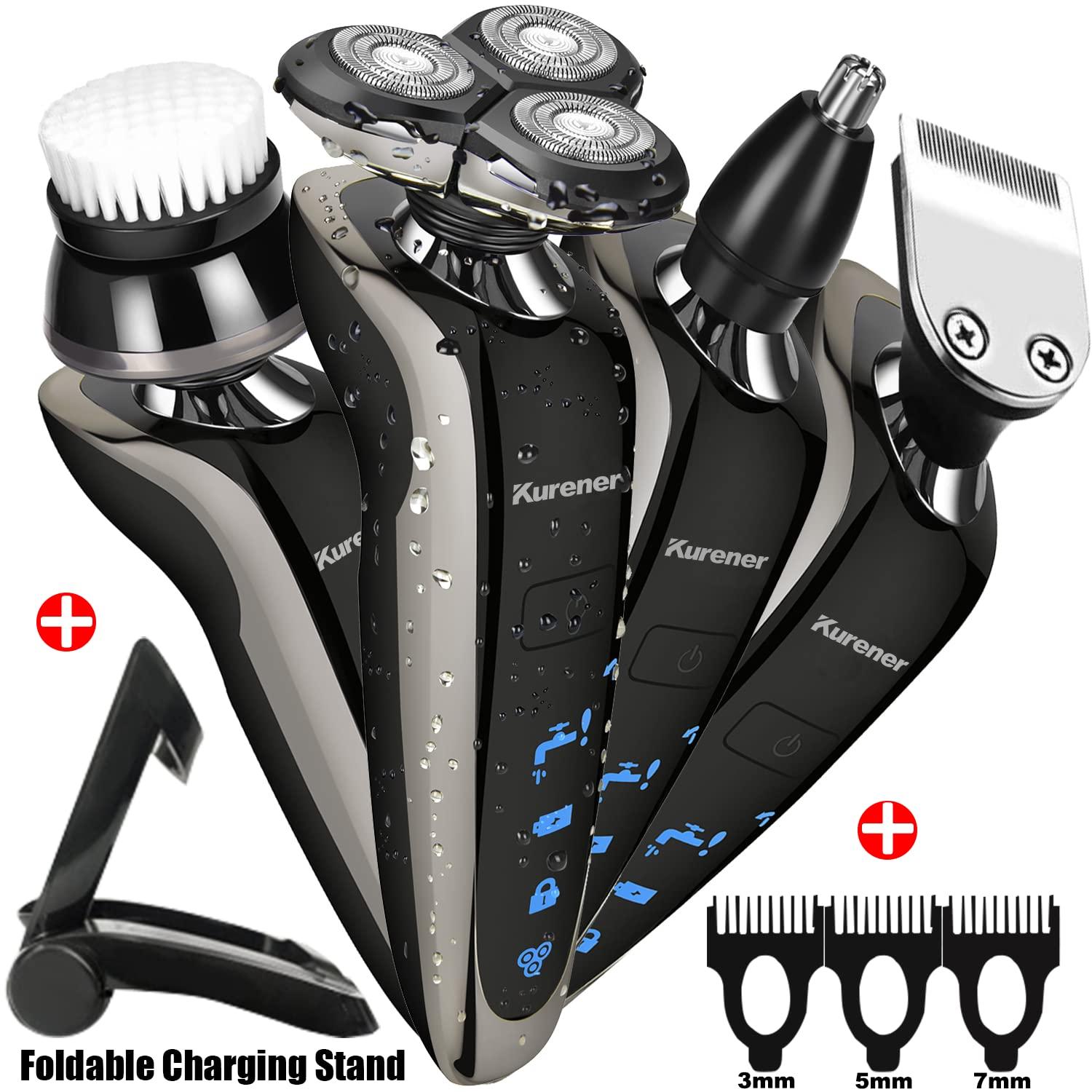 Kurener Electric Shaver Razor for Men - Rechargeable & Waterproof ...