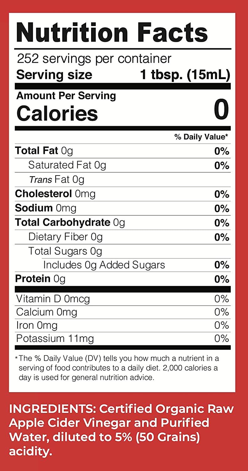 Lucy's Family Owned USDA Organic NonGMO Raw Apple Cider Vinegar ...