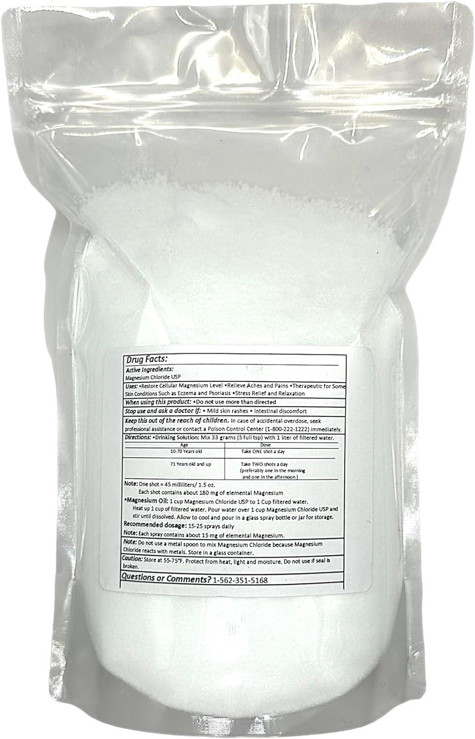 Pure Magnesium Chloride USP (Pharmaceutical Grade) - 100% Edible | 2 ...
